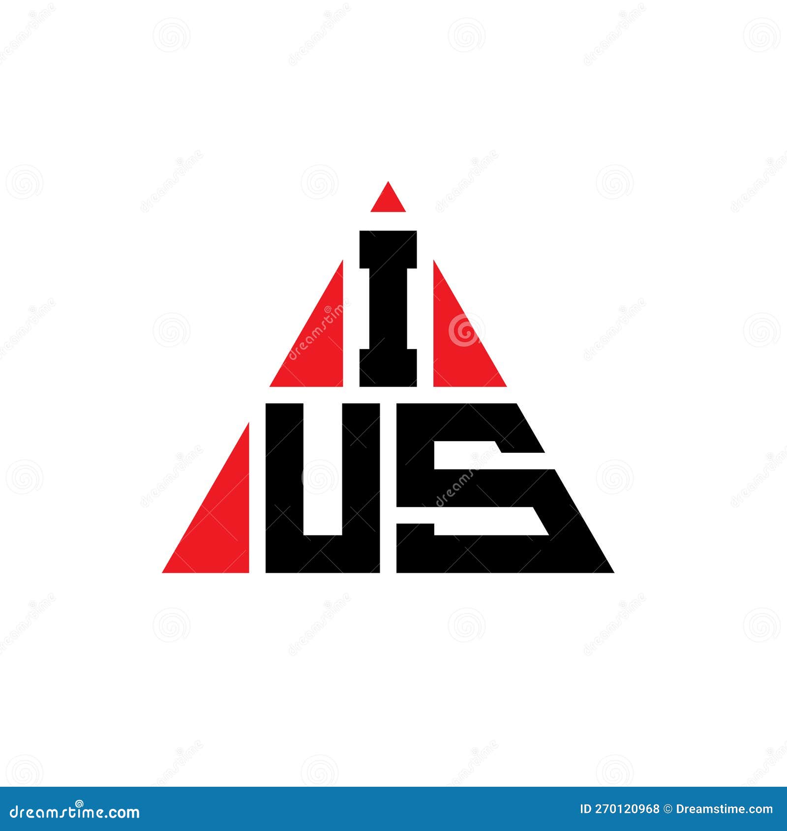 IUS Triangle Letter Logo Design With Triangle Shape. IUS Triangle Logo ...