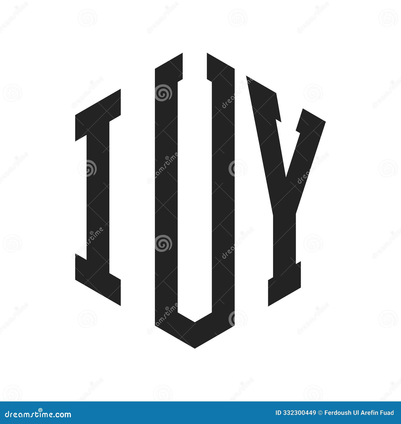 IUY Logo Design. Initial Letter IUY Monogram Logo Using Hexagon Shape ...