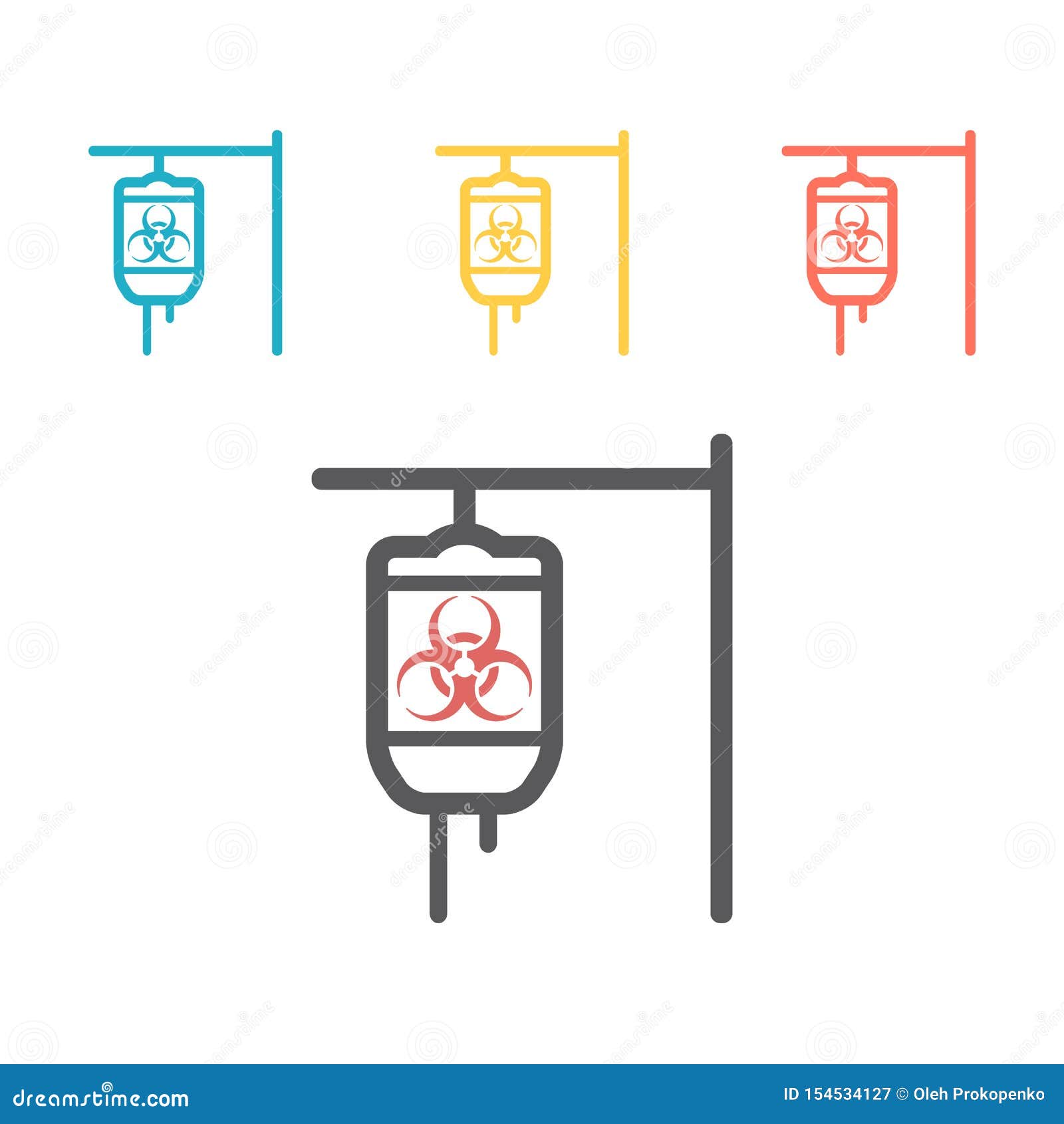 Iv Bag Icon, Linear. Vector Sign for Web Graphics. Stock Vector ...