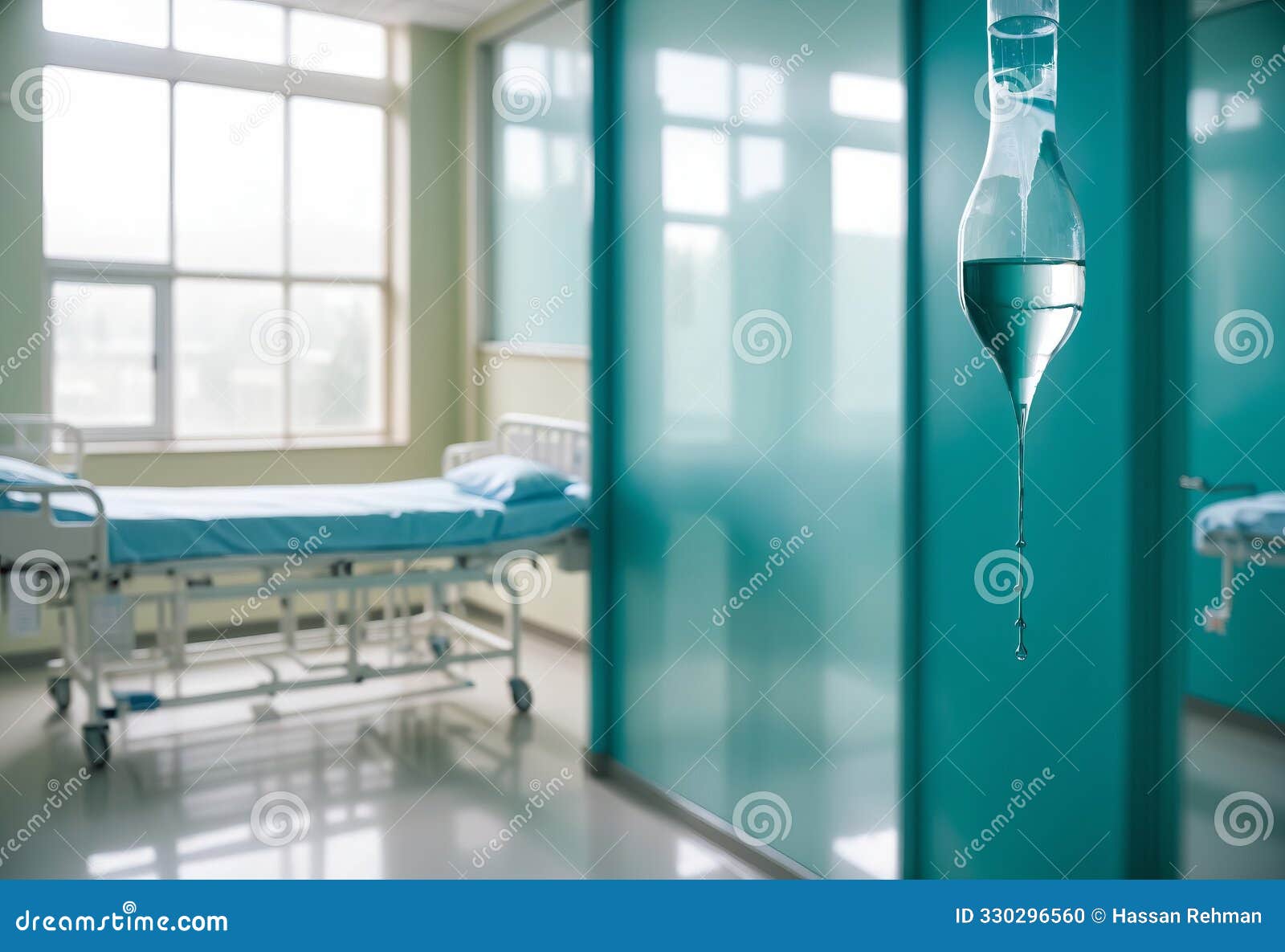 Iv Drip on the Background of Blurred Hospital Ward. I Stock ...