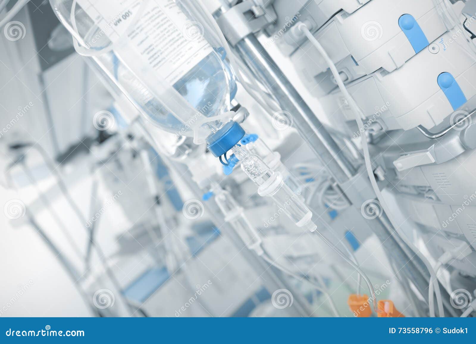 Iv Drip in Ward on the Background of Modern Equipment Stock Photo ...