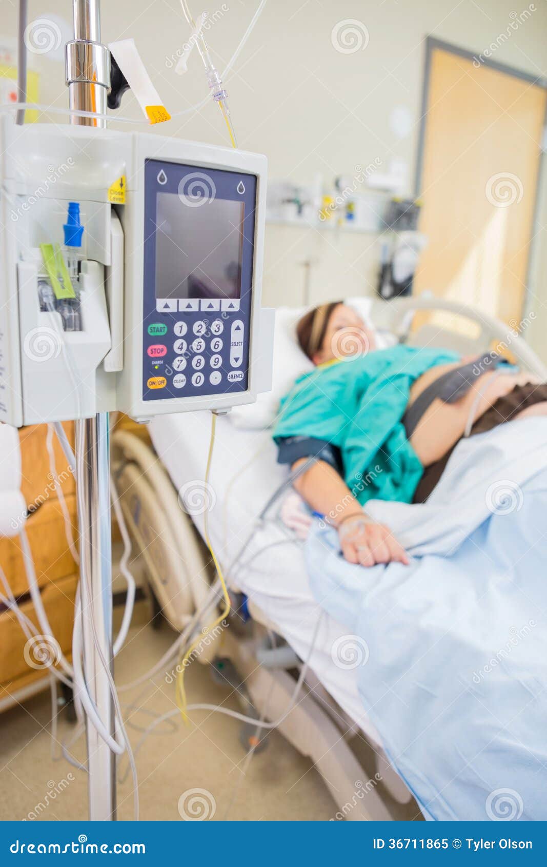 Iv and Epidural Equipment in Maternity Ward Stock Image - Image of ...