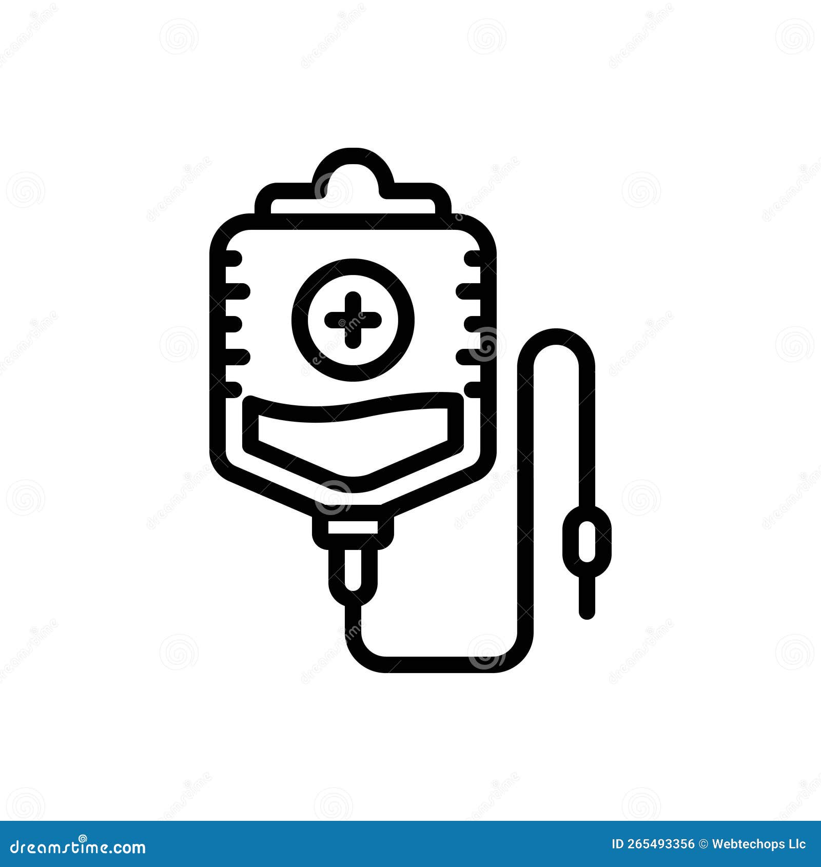 Black Line Icon for Iv, Medicine and Healthy Stock Vector ...