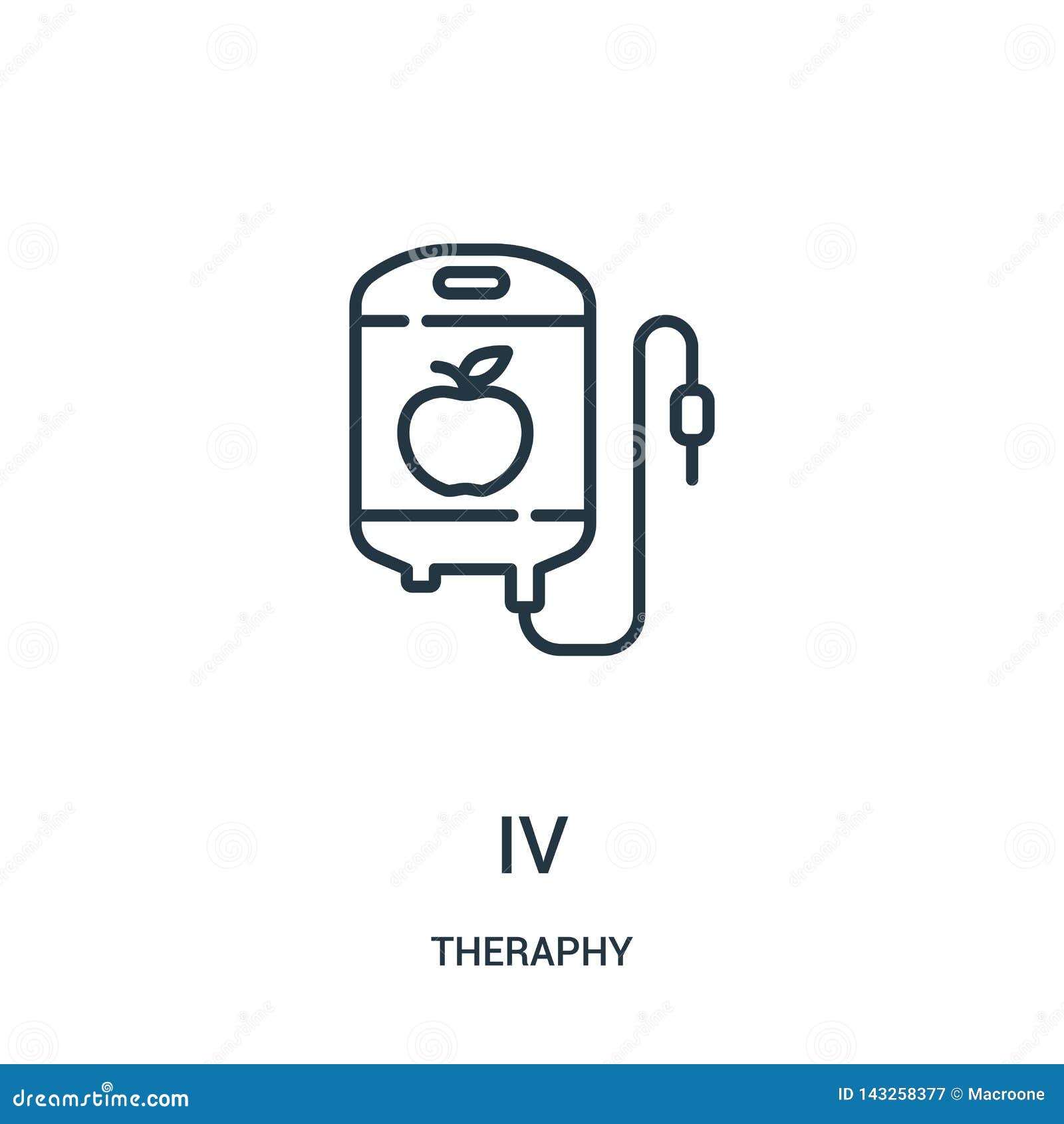 Iv Icon Vector from Theraphy Collection. Thin Line Iv Outline Icon ...