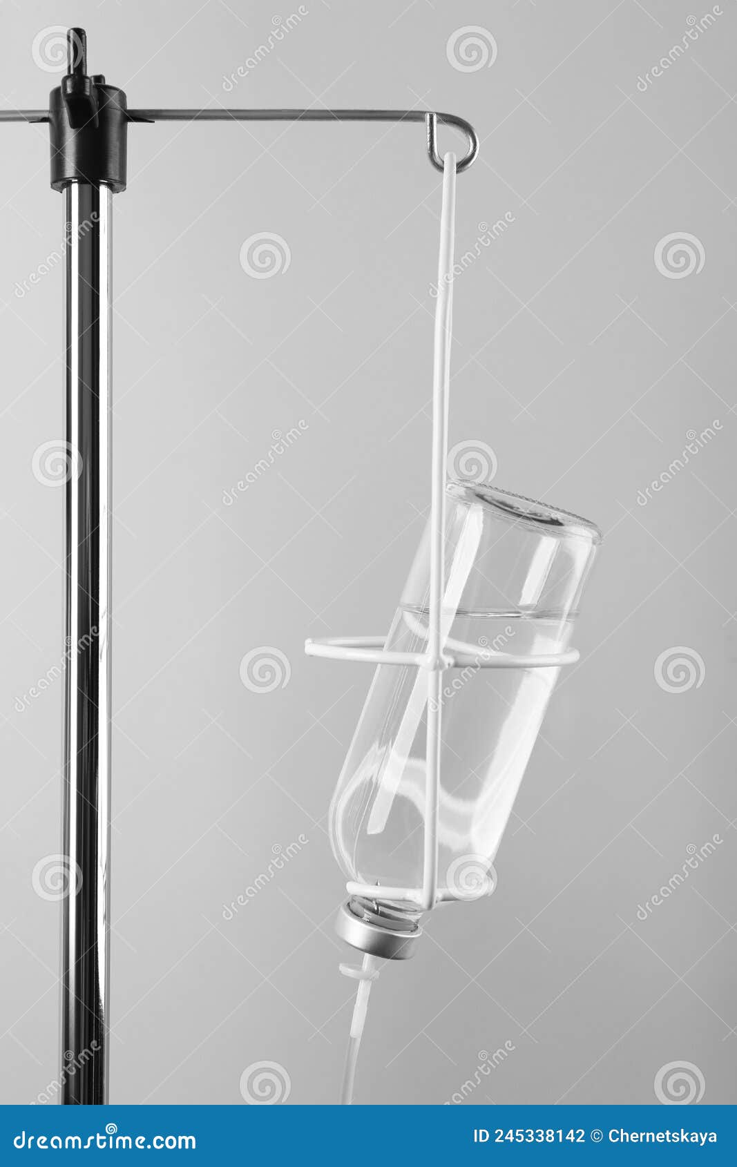 IV Infusion Set on Light Grey Background Stock Photo - Image of hanging ...