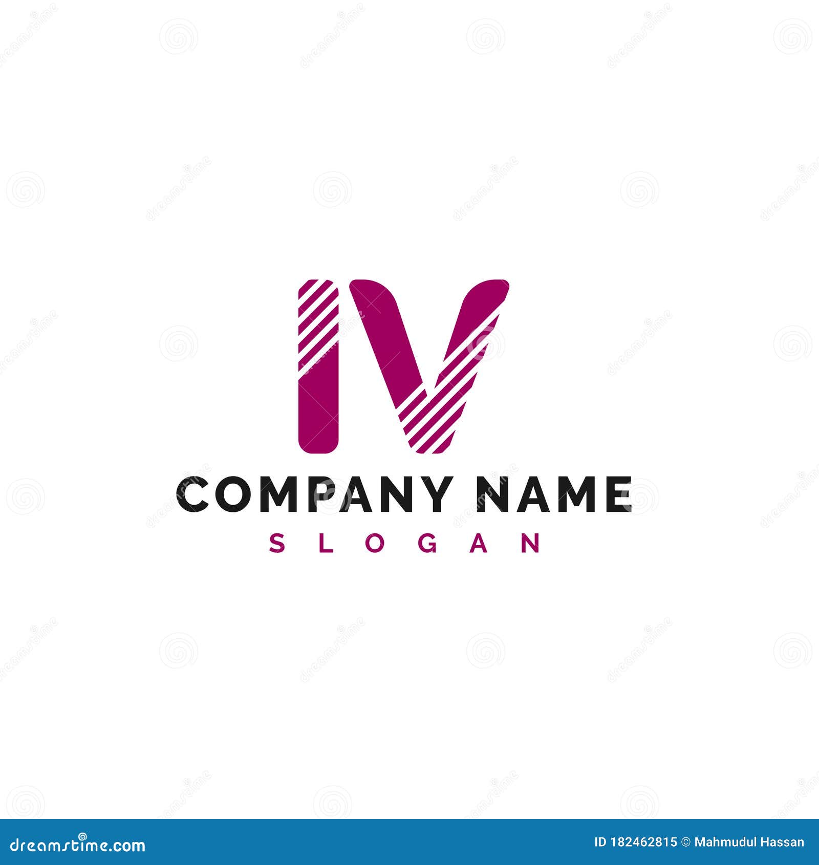 IV Letter Logo Design. IV Letter Logo Vector Illustration - Vector ...
