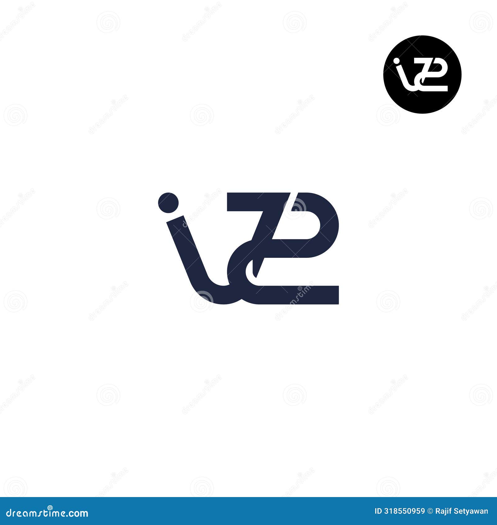 IV2 Logo Letter Monogram Design Stock Illustration - Illustration of ...