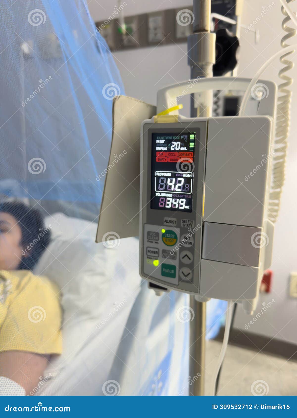 IV Machine with Screen Display Stock Photo - Image of test, drop: 309532712