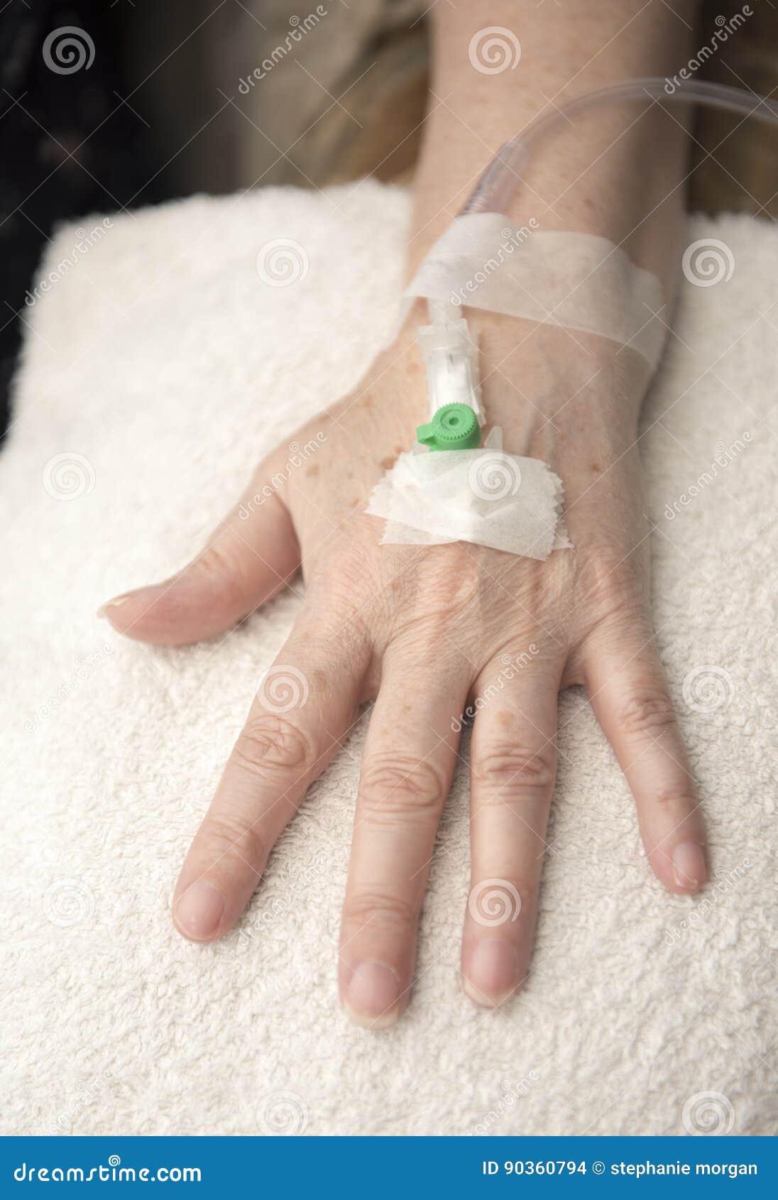 IV Needle in a Patients Hand Stock Photo - Image of clinic, infused ...