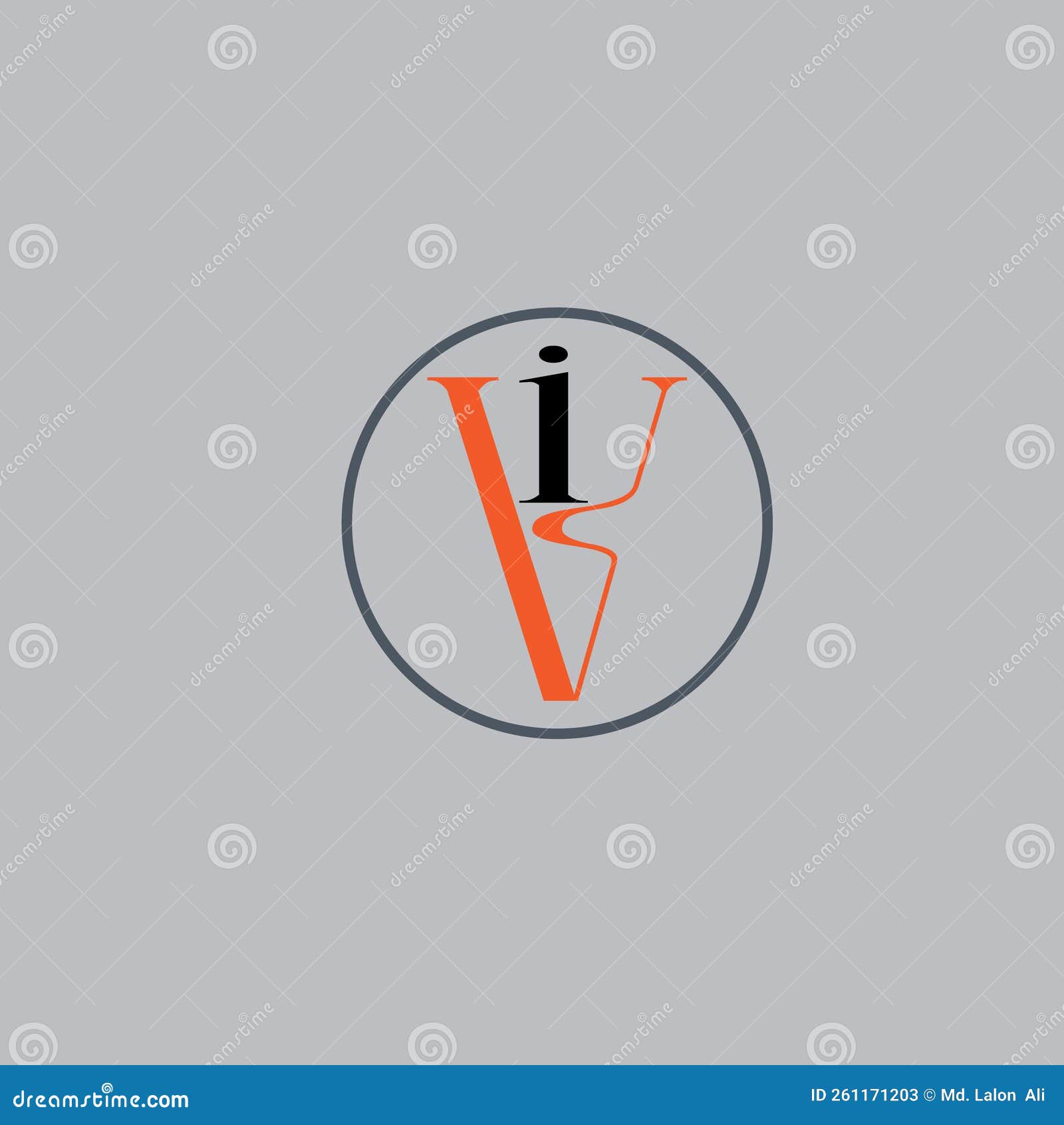 IV Text Logo Design stock vector. Illustration of letter - 261171203