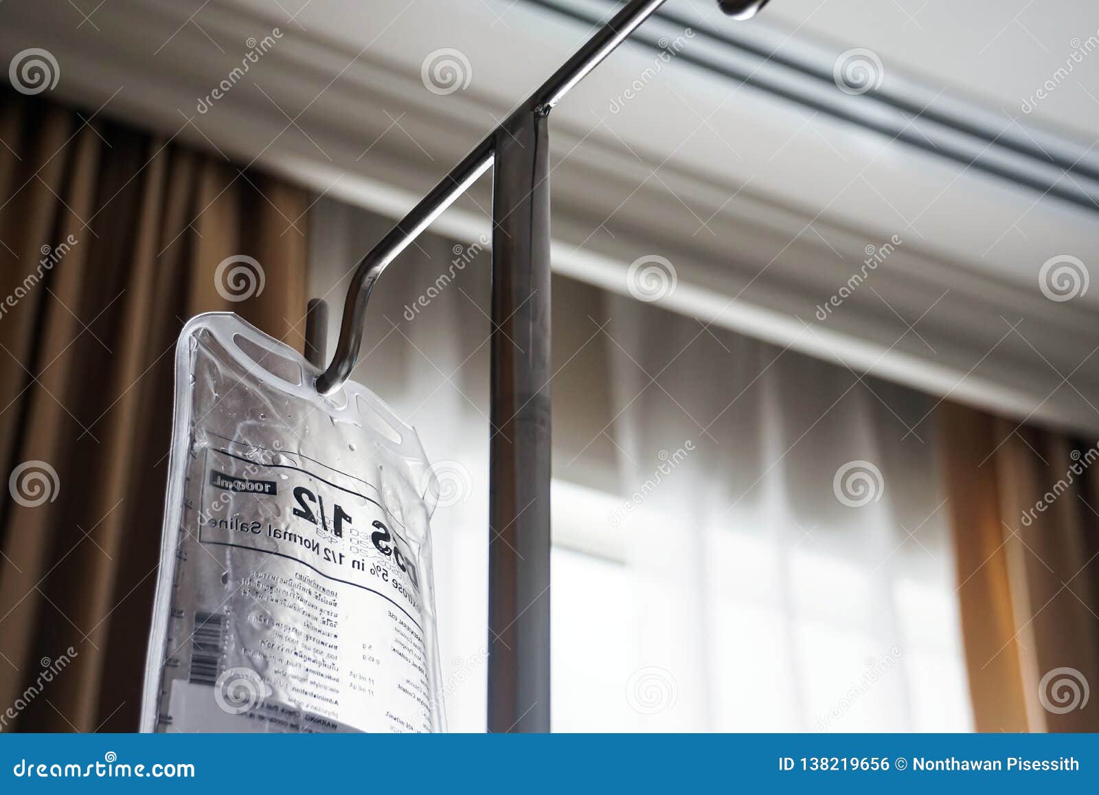 IV Tube and Bag Saline Solution, Hospital Stock Photo - Image of ...