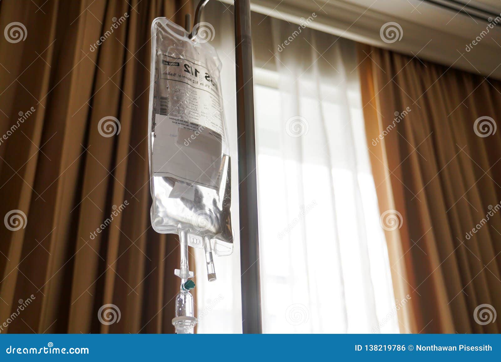 IV Tube and Bag Saline Solution, Hospital Stock Photo - Image of health ...