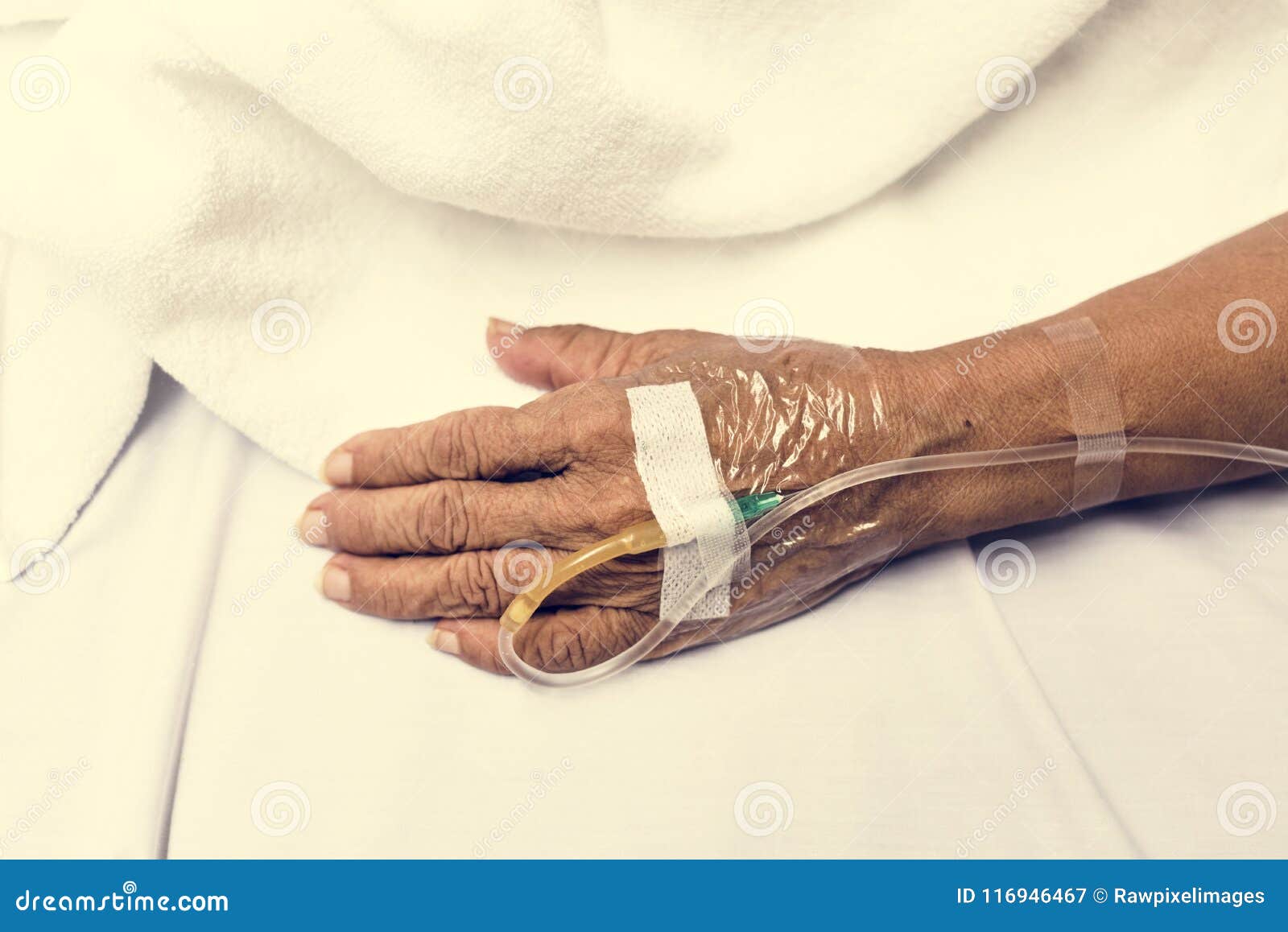 IV tube on patient hand stock image. Image of illness - 116946467