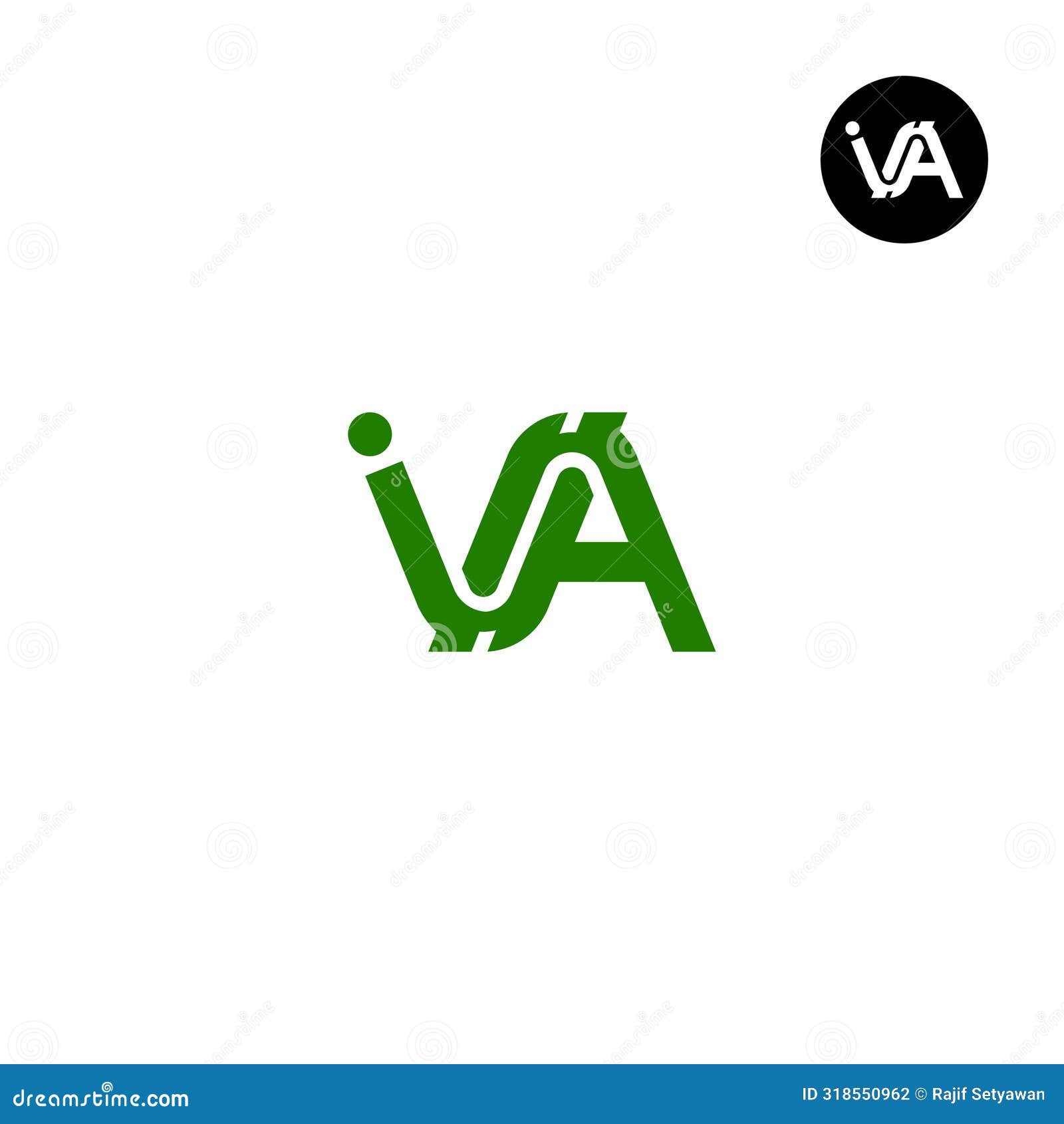 IVA Logo Letter Monogram Design Initials Stock Illustration ...