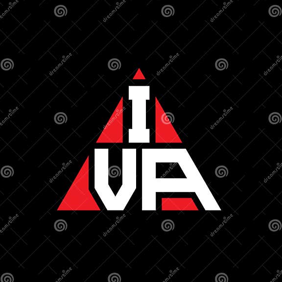 IVA Triangle Letter Logo Design with Triangle Shape. IVA Triangle Logo ...