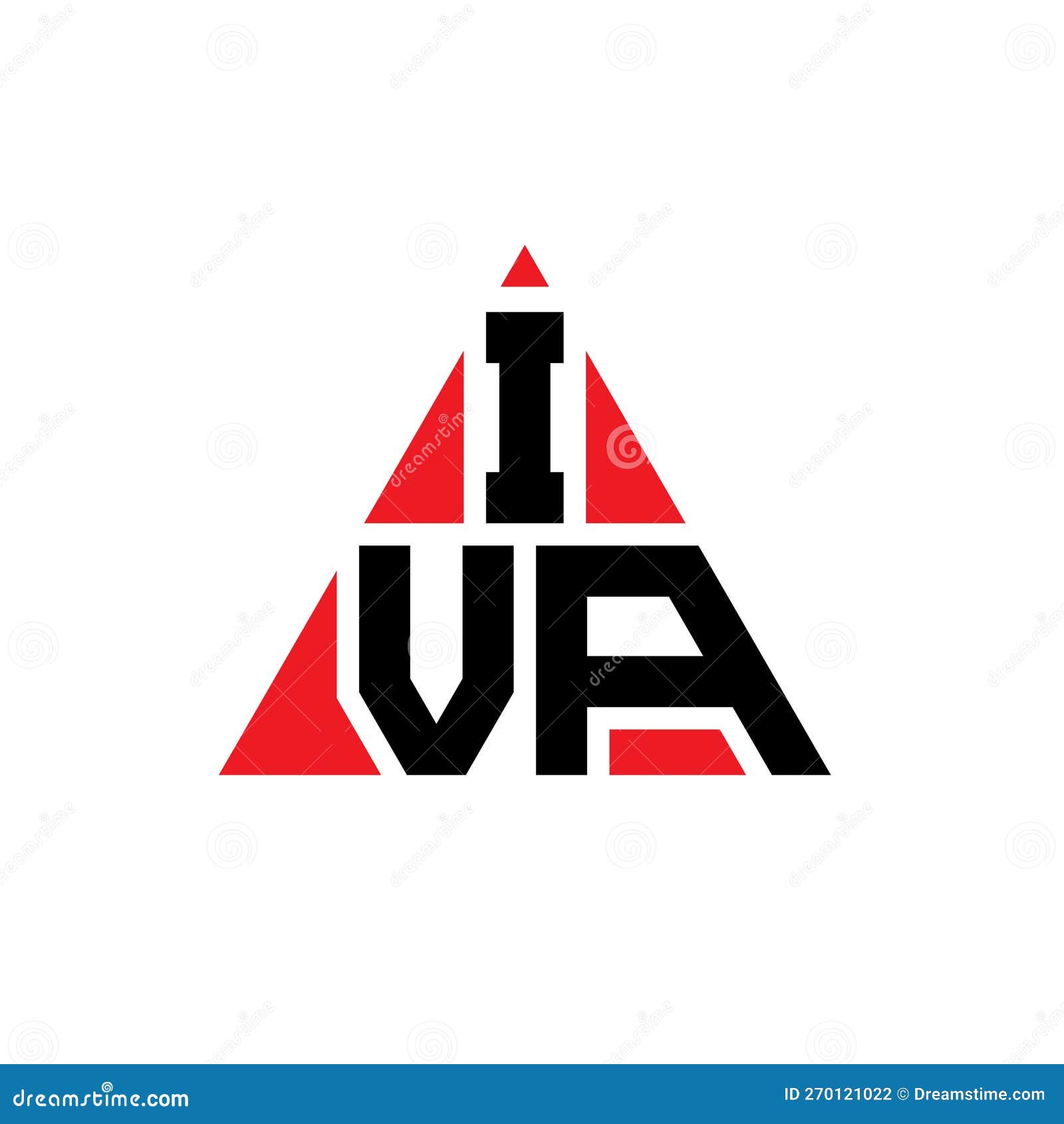 IVA Triangle Letter Logo Design with Triangle Shape. IVA Triangle Logo ...