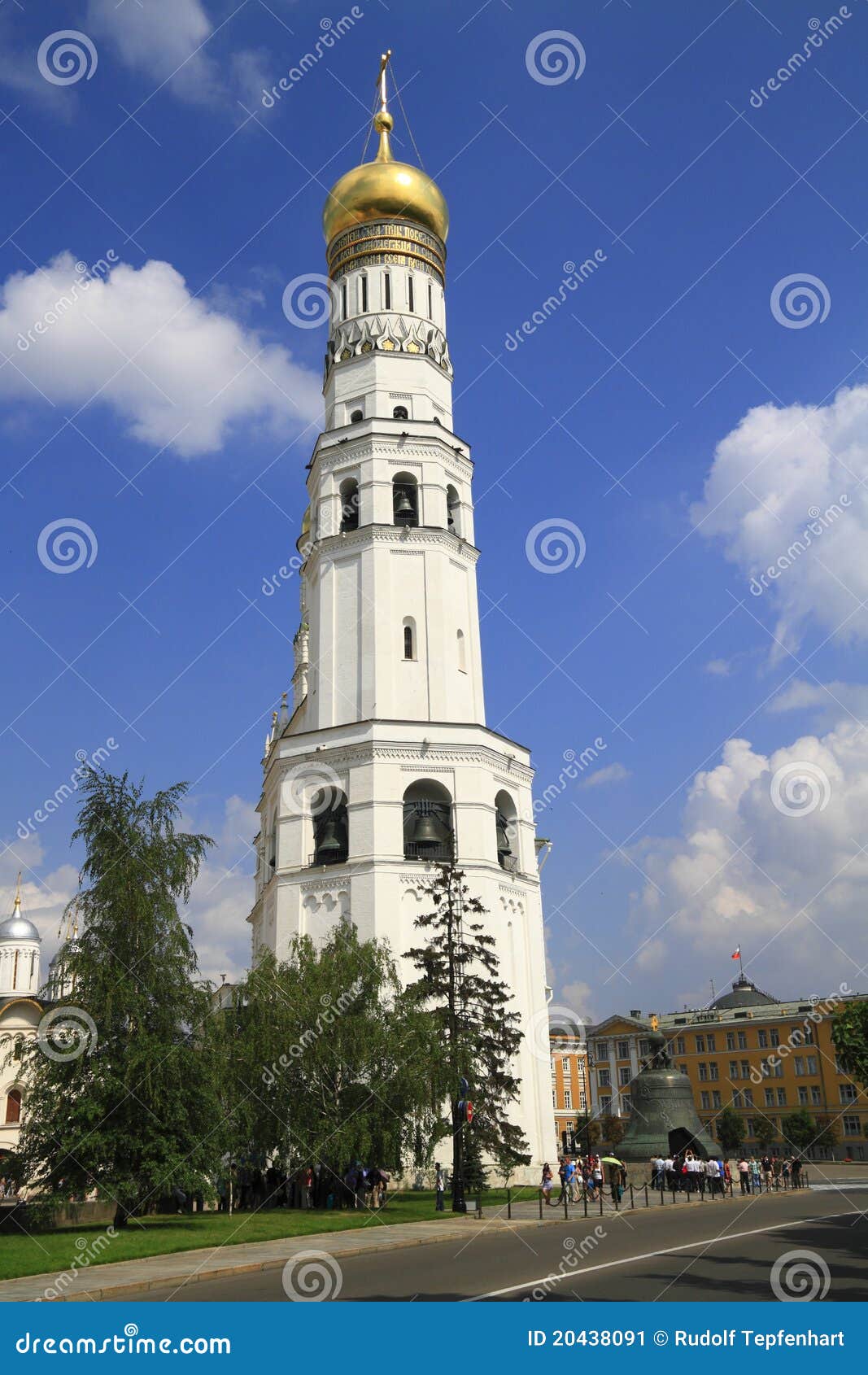 The Ivan the Great Bell Tower Stock Image - Image of landmark, golden ...