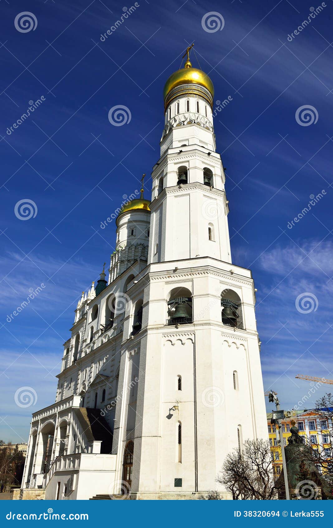 Ivan the Great Bell Tower, with Assumption Belfry on the Left Stock ...