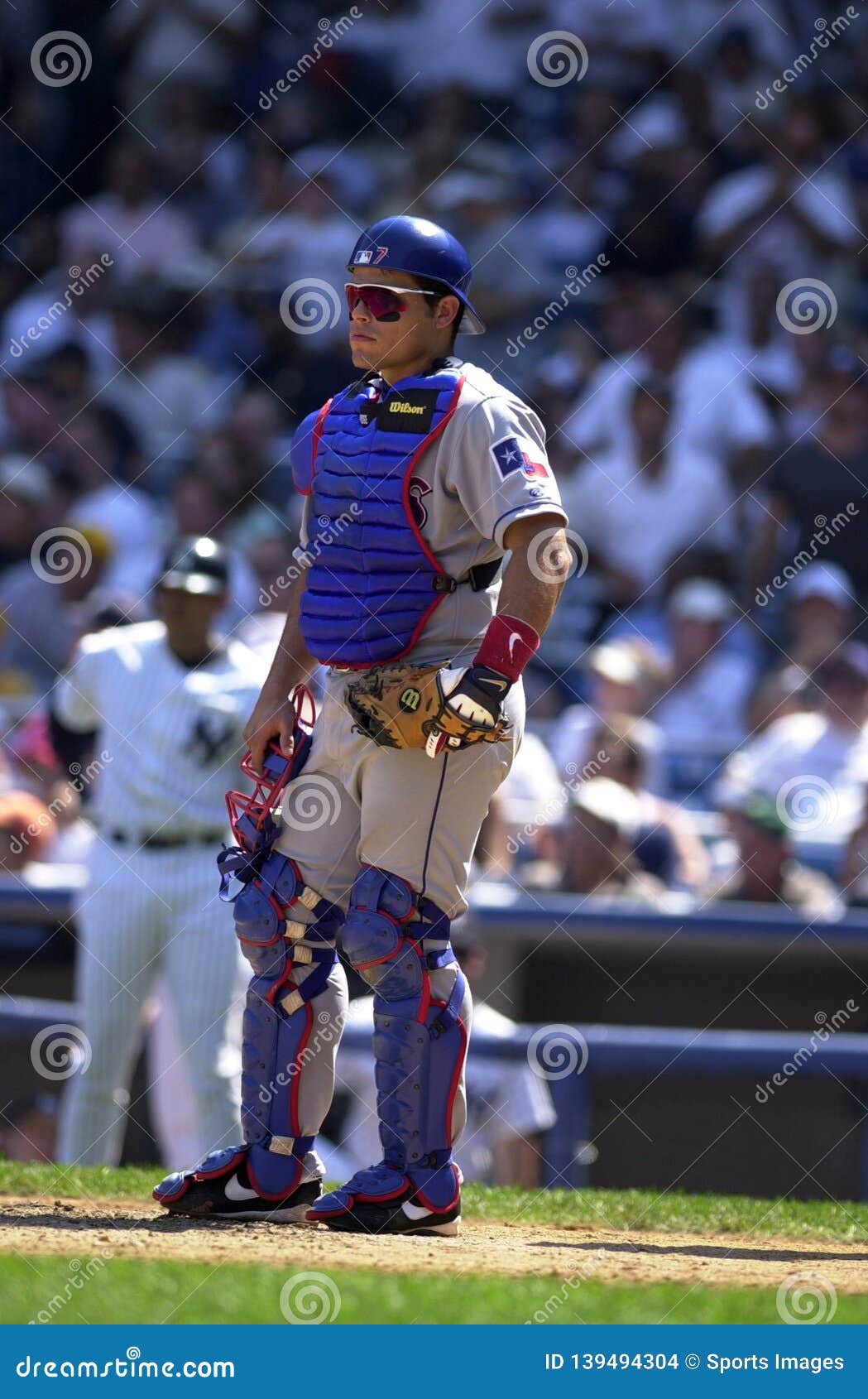Ivan Rodriguez Texas Rangers Editorial Stock Image - Image of crowd ...