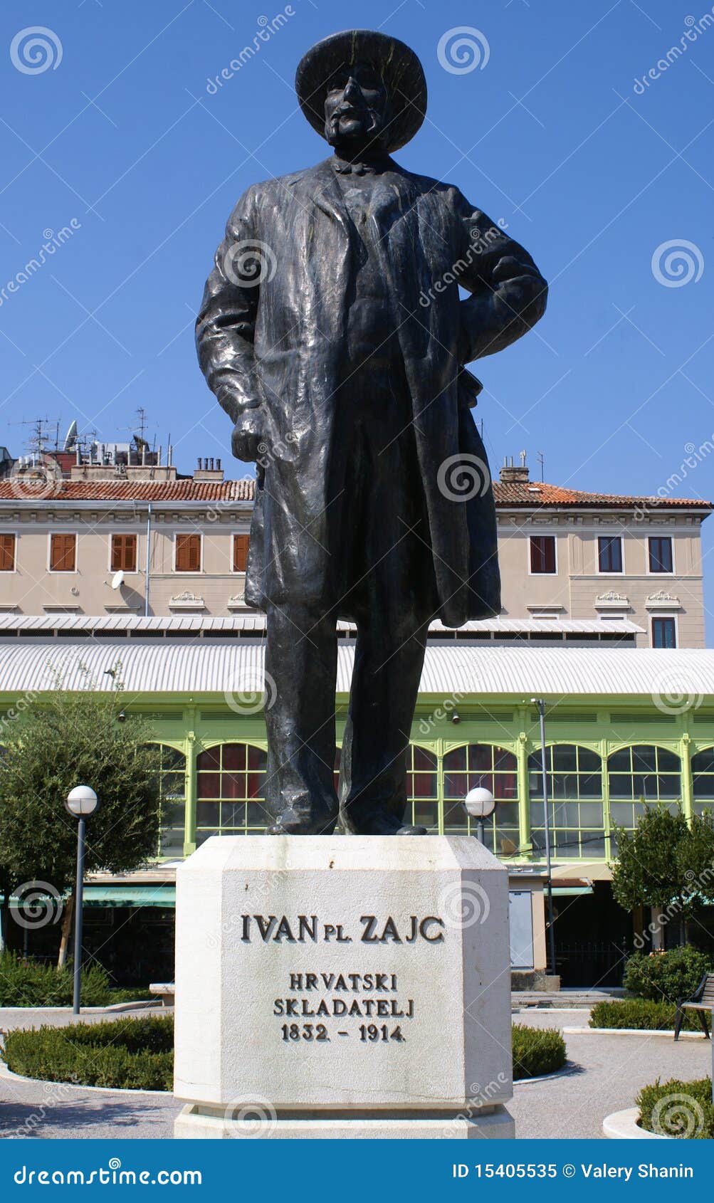 Ivan Zajc stock image. Image of monument, square, wall - 15405535