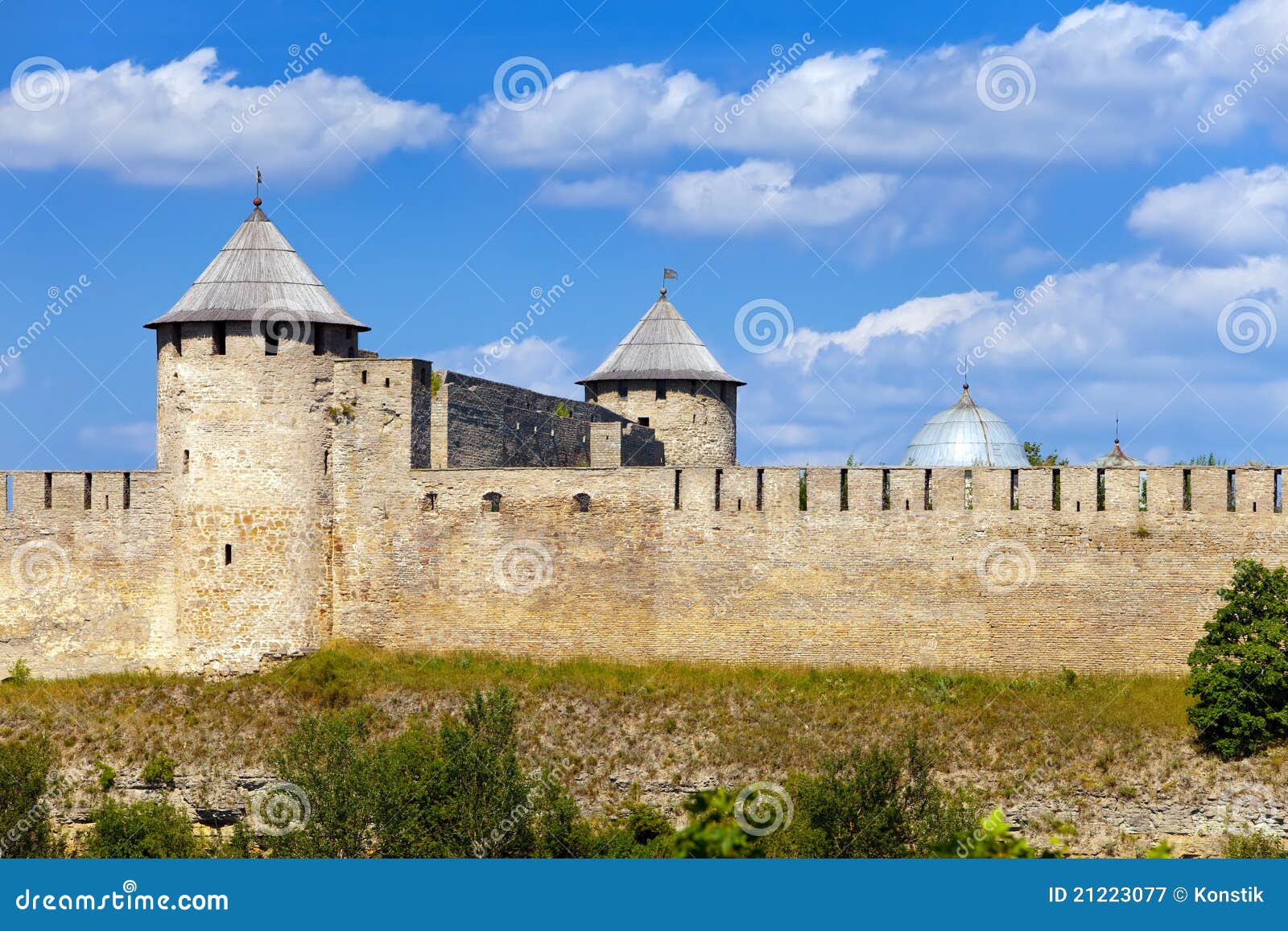 Ivangorod Fortress at the Border of Russia and Est Stock Image - Image ...