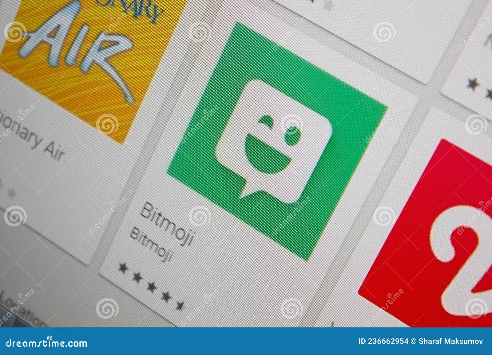 Ivanovsk, Russia - November 28, 2021: Bitmoji App on the Display of a ...