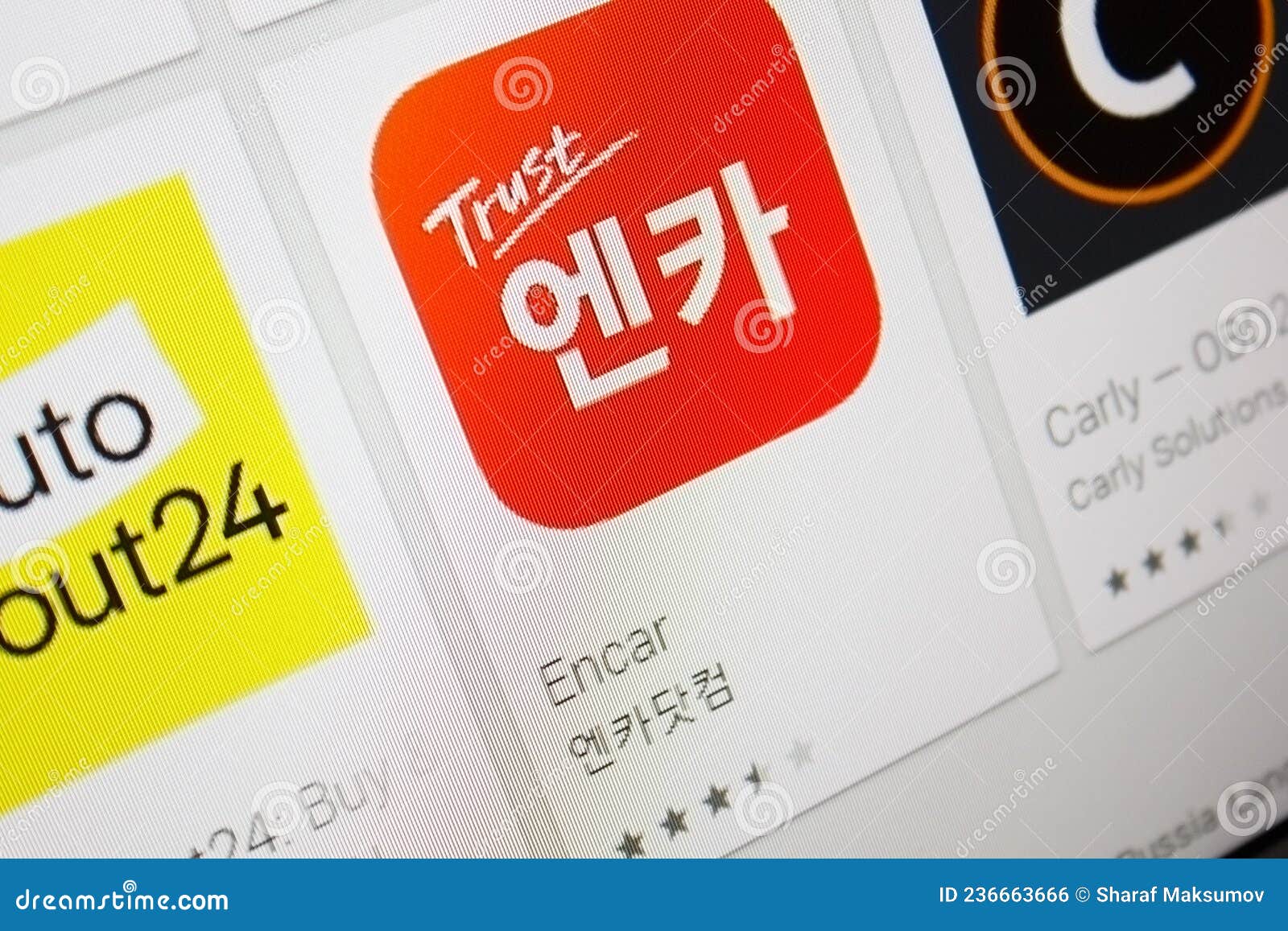 Ivanovsk, Russia - November 28, 2021: Encar App on the Display of a ...