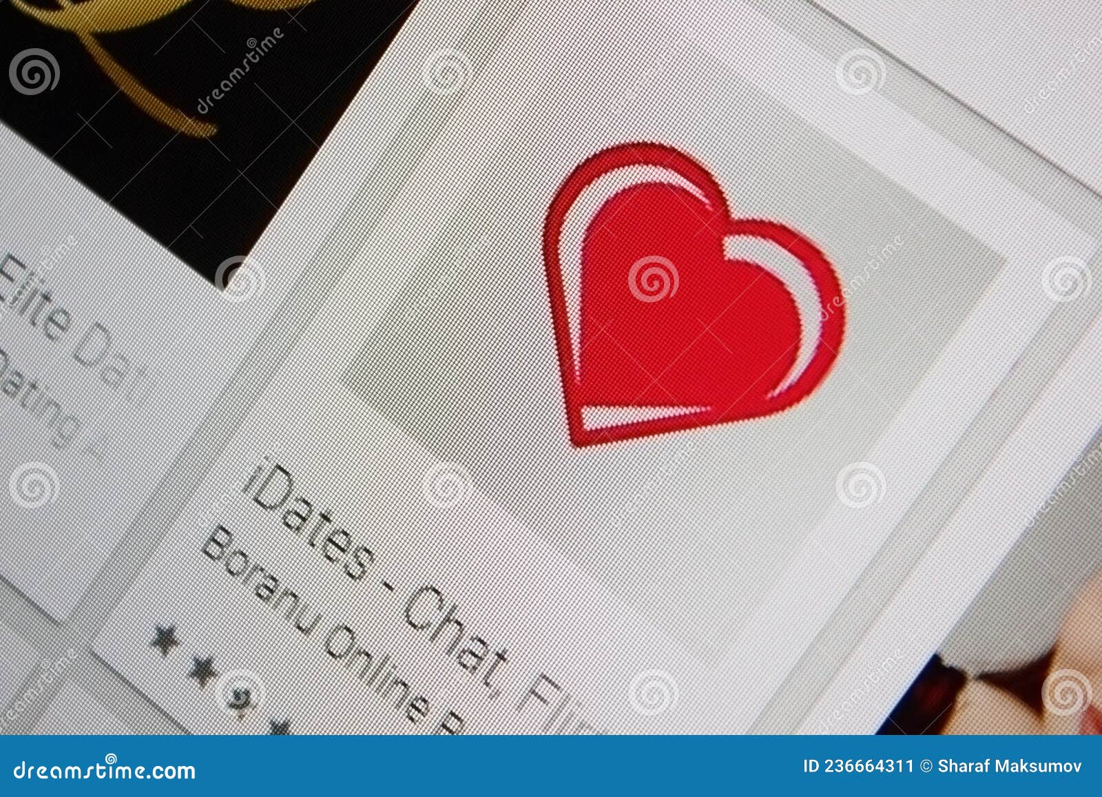 Ivanovsk, Russia - November 28, 2021: IDates App on the Display of a ...