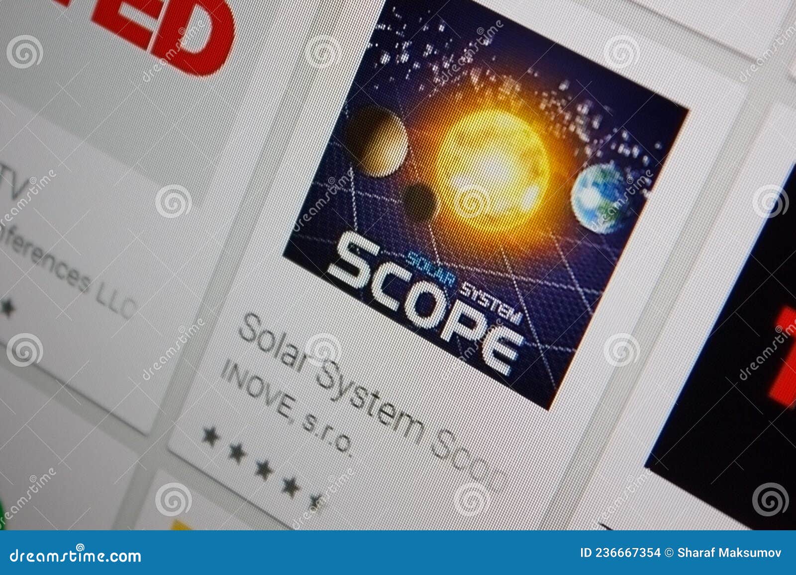 Ivanovsk, Russia - November 28, 2021: Solar System Scope App on the ...