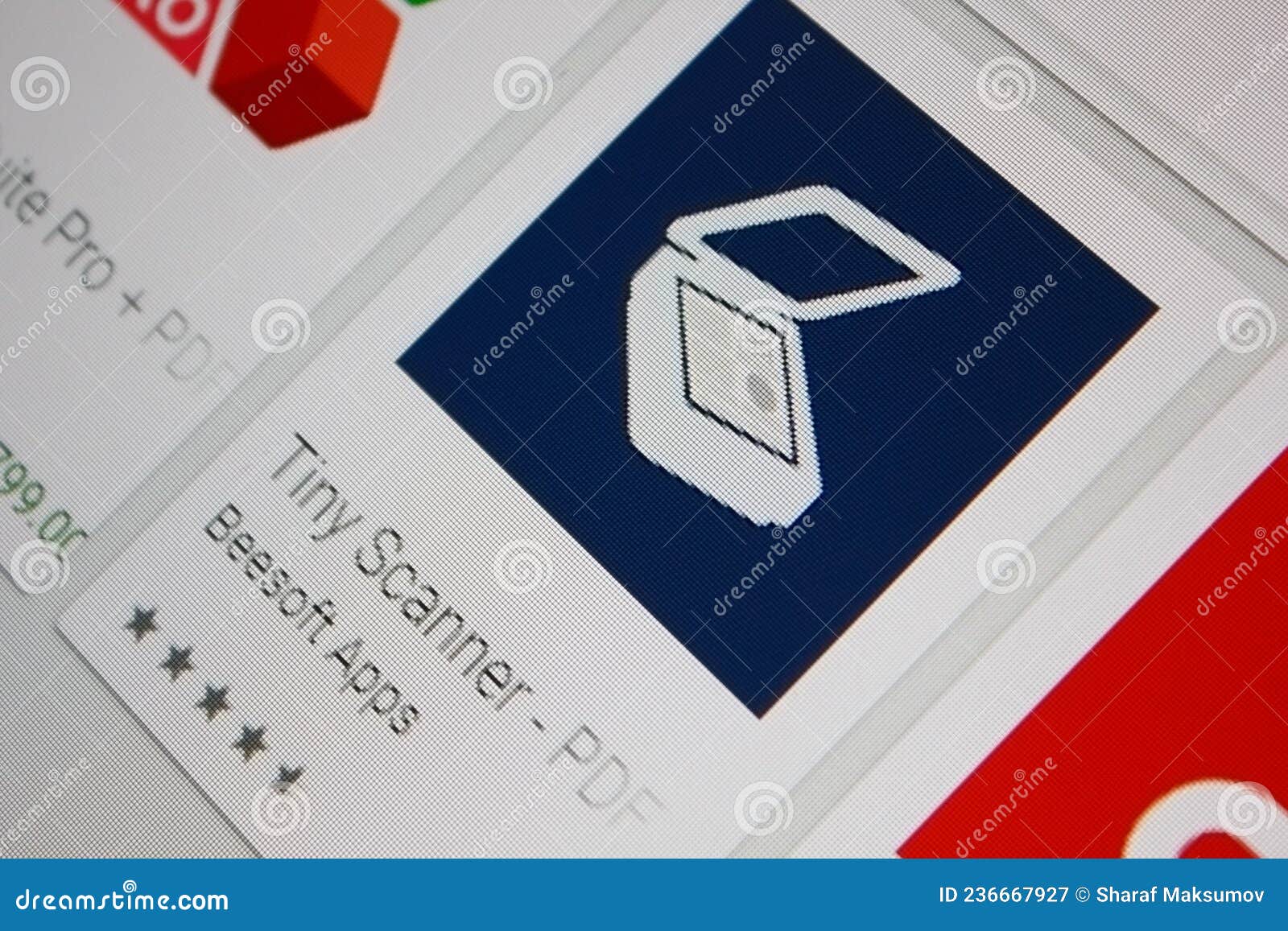 Ivanovsk, Russia - November 28, 2021: Tiny Scanner App on the Display ...