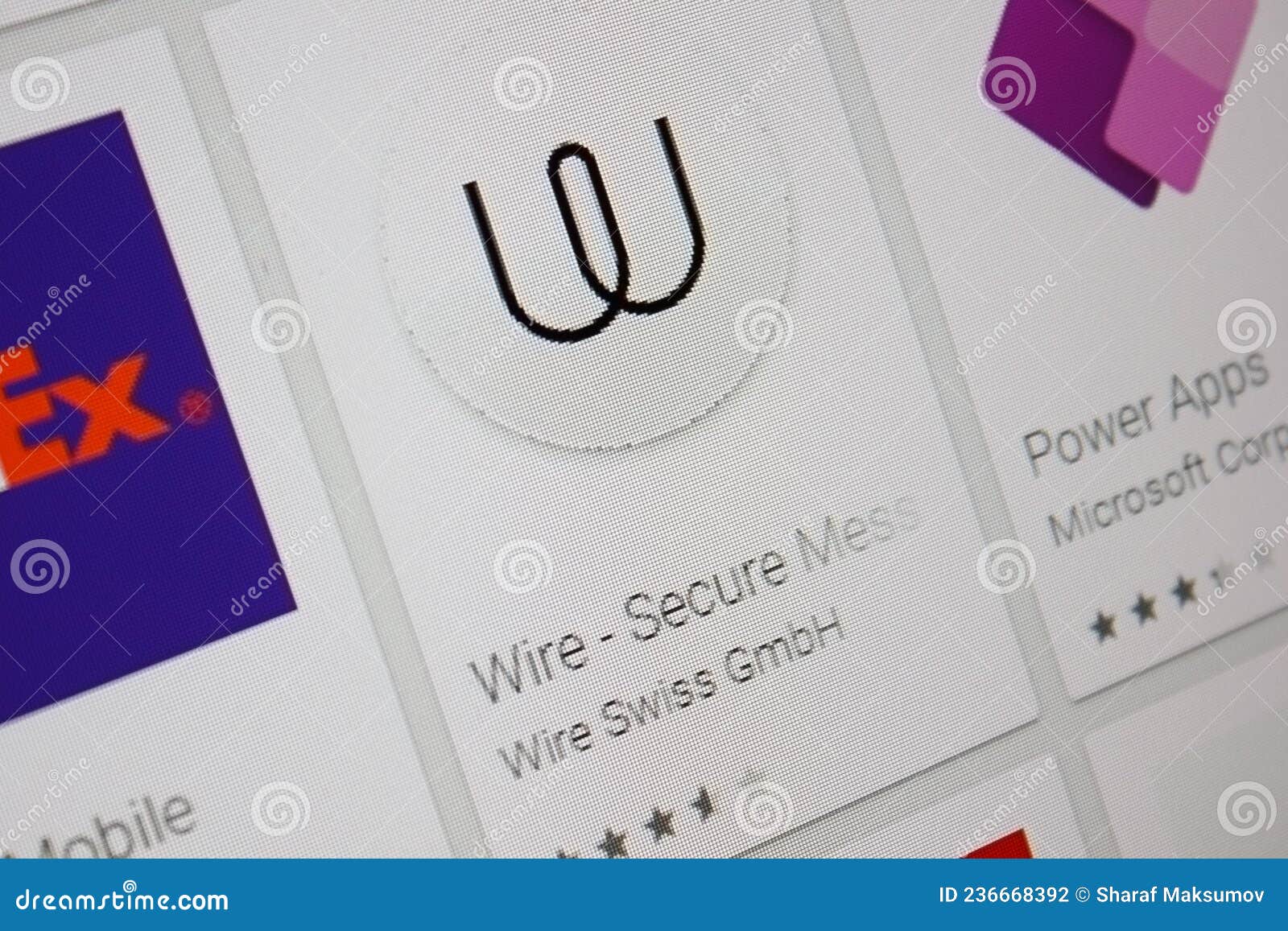 Ivanovsk, Russia - November 28, 2021: Wire Secure Messenger App on the ...