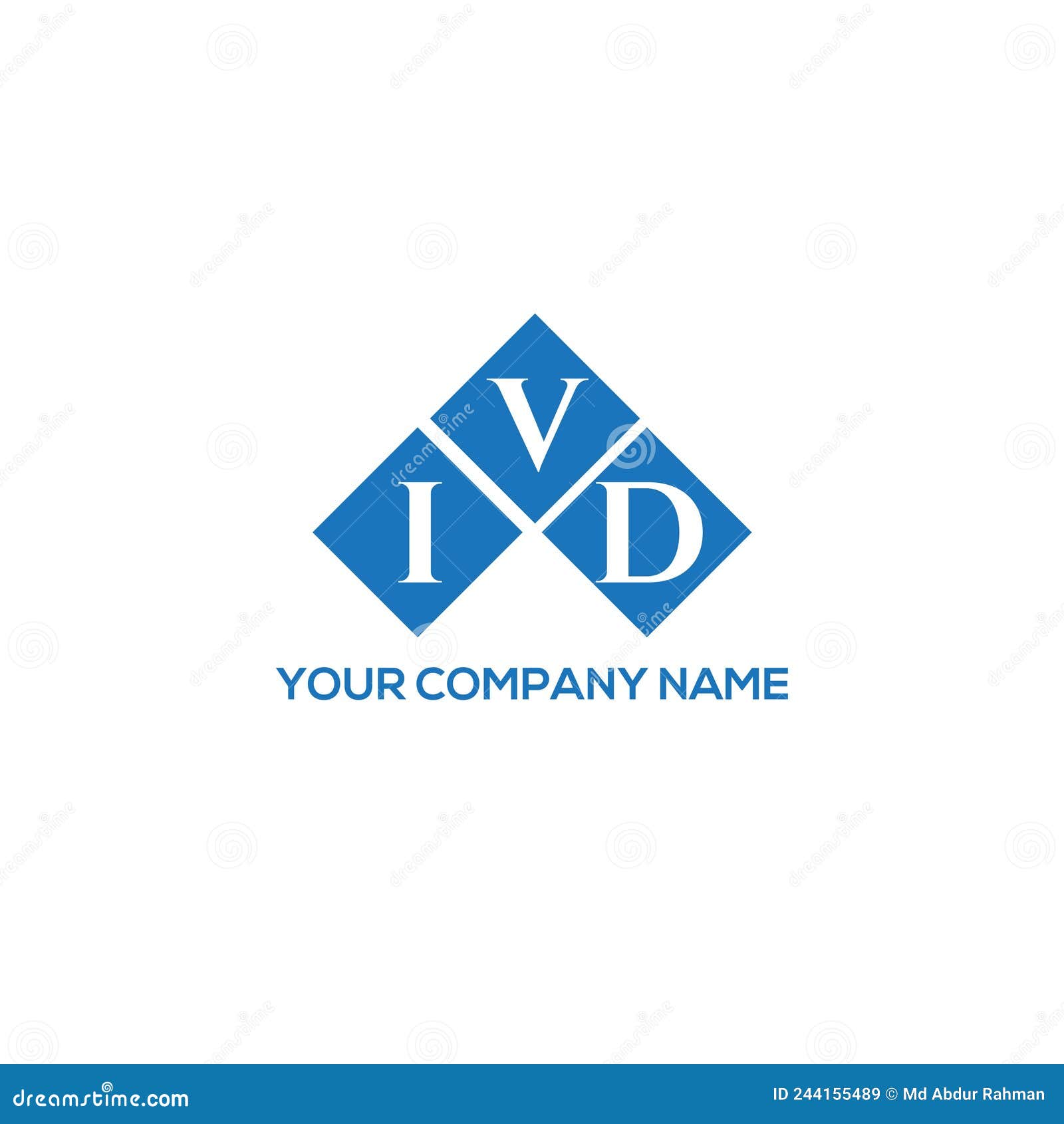 IVD Letter Logo Design on White Background. IVD Creative Initials ...