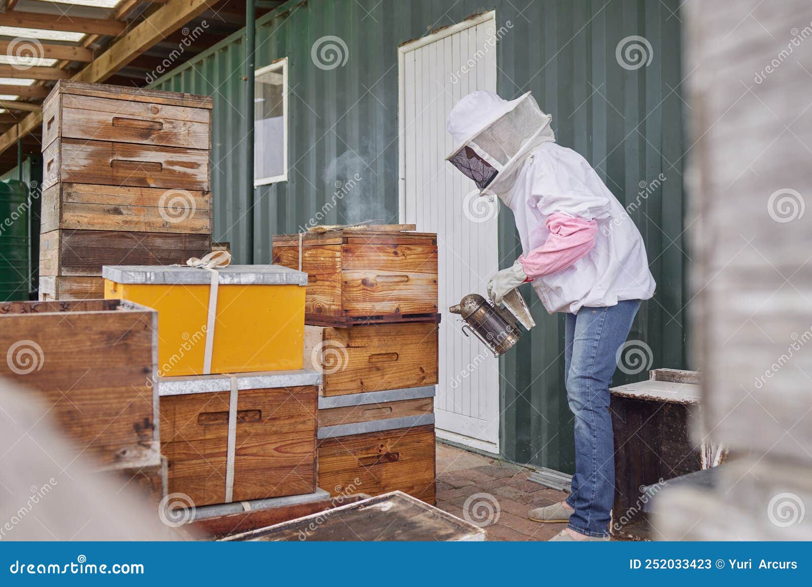 Ive Been a Beekeeper for a while Now. a Beekeeper Using a Bee Smoker ...