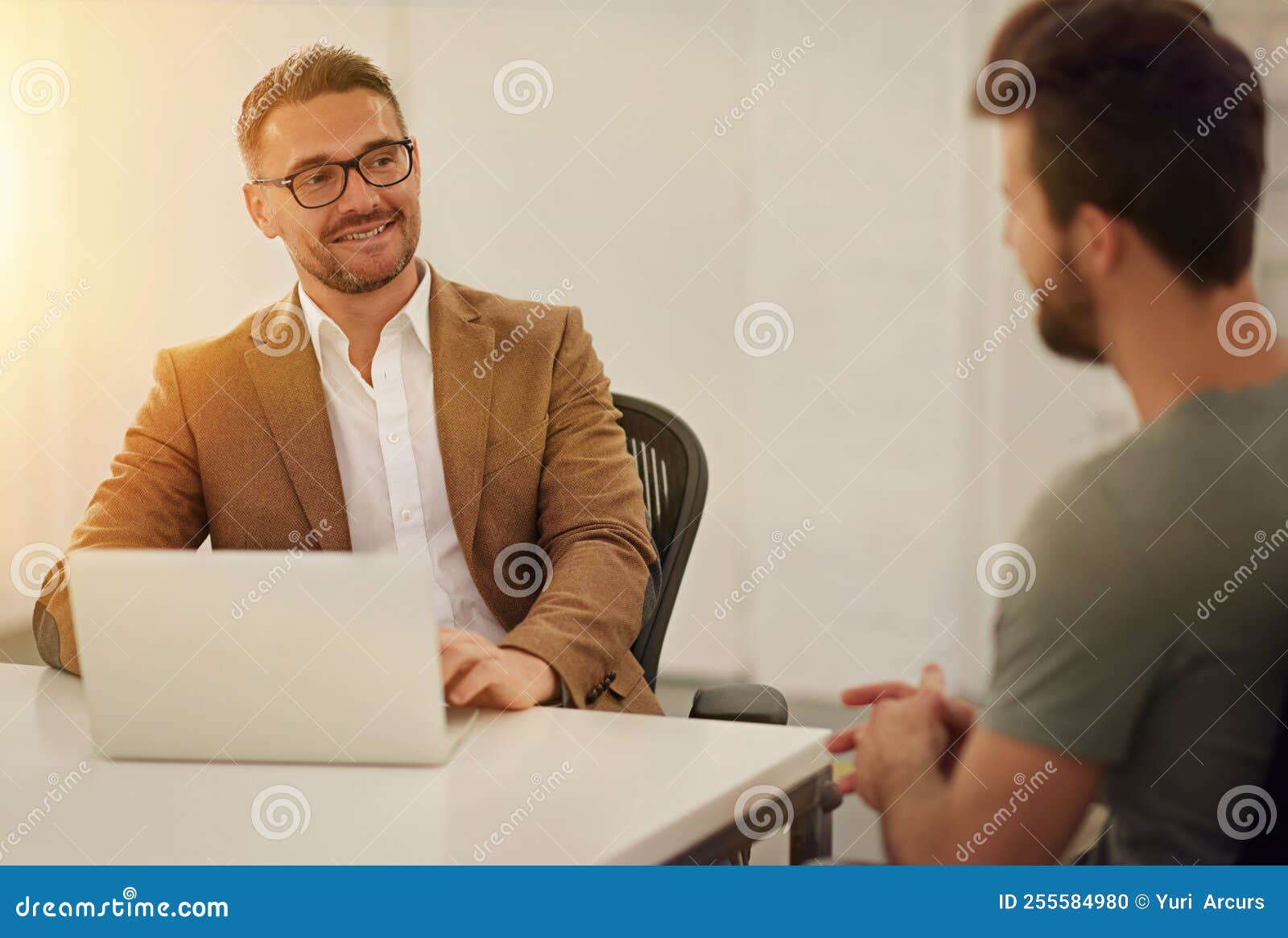 Ive Been Impressed with Your Work of Late. Two Businessmen in the ...