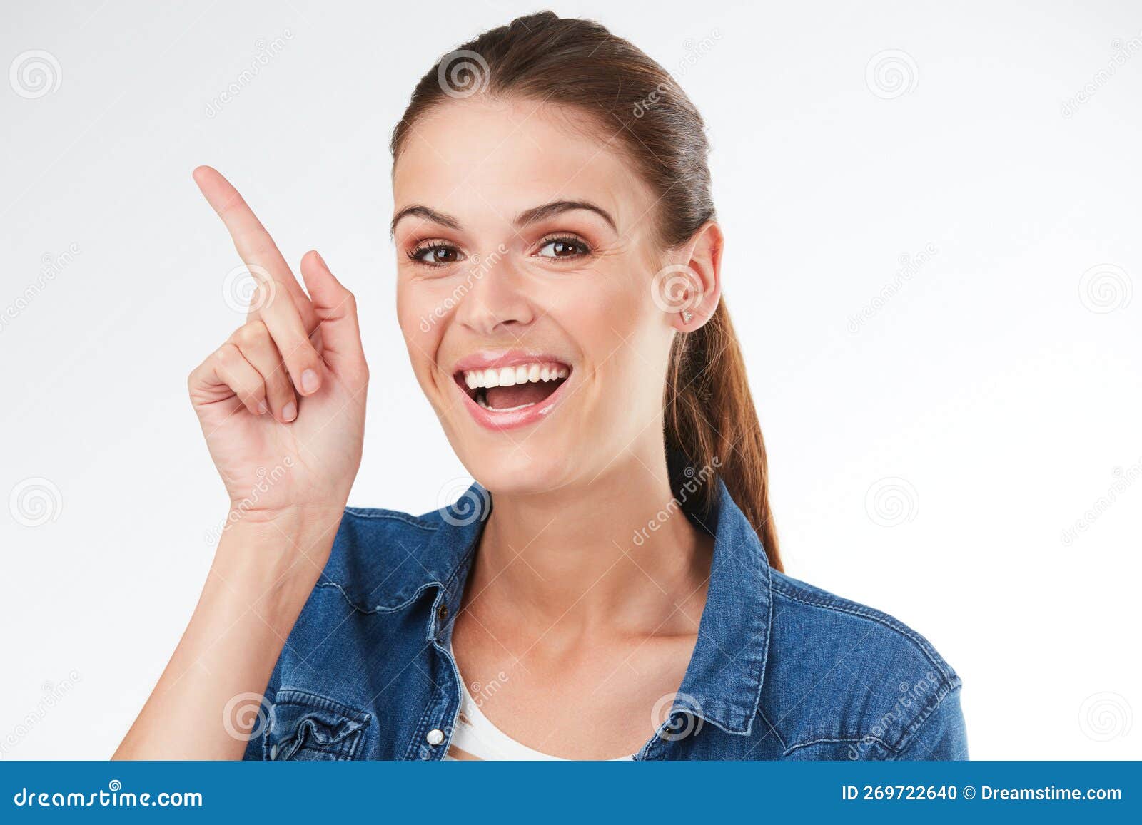 Ive Got the Solution Right Here. Studio Portrait of a Young Woman ...