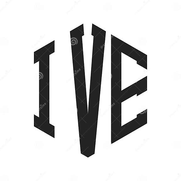 IVE Logo Design. Initial Letter IVE Monogram Logo Using Hexagon Shape ...