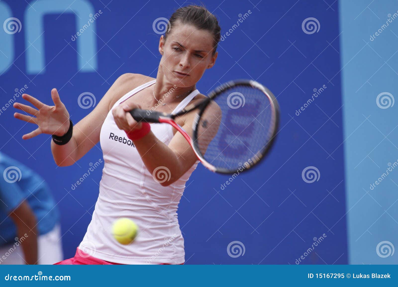 Iveta Benesova in WTA Prague Open Editorial Image - Image of forehand ...