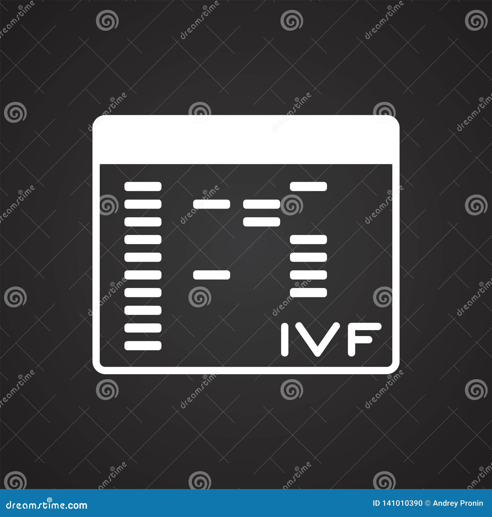 IVF Icon on Background for Graphic and Web Design. Simple Vector Sign ...