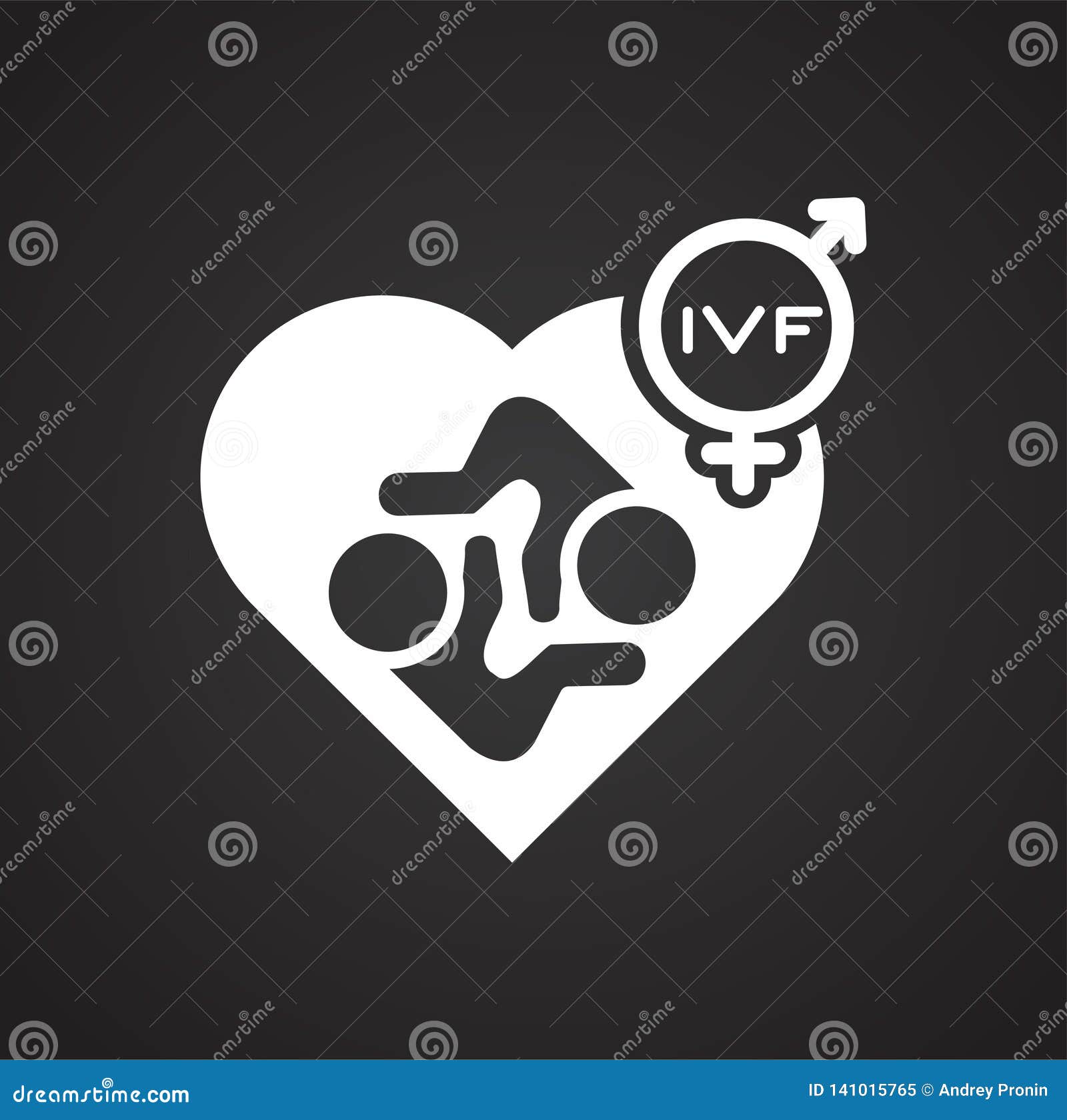 IVF Icon on Background for Graphic and Web Design. Simple Vector Sign ...