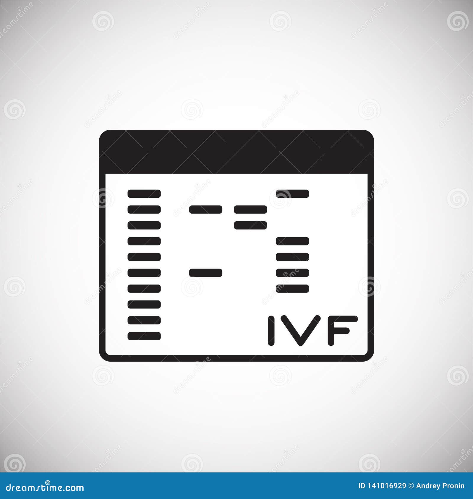 IVF Icon on Background for Graphic and Web Design. Simple Vector Sign ...