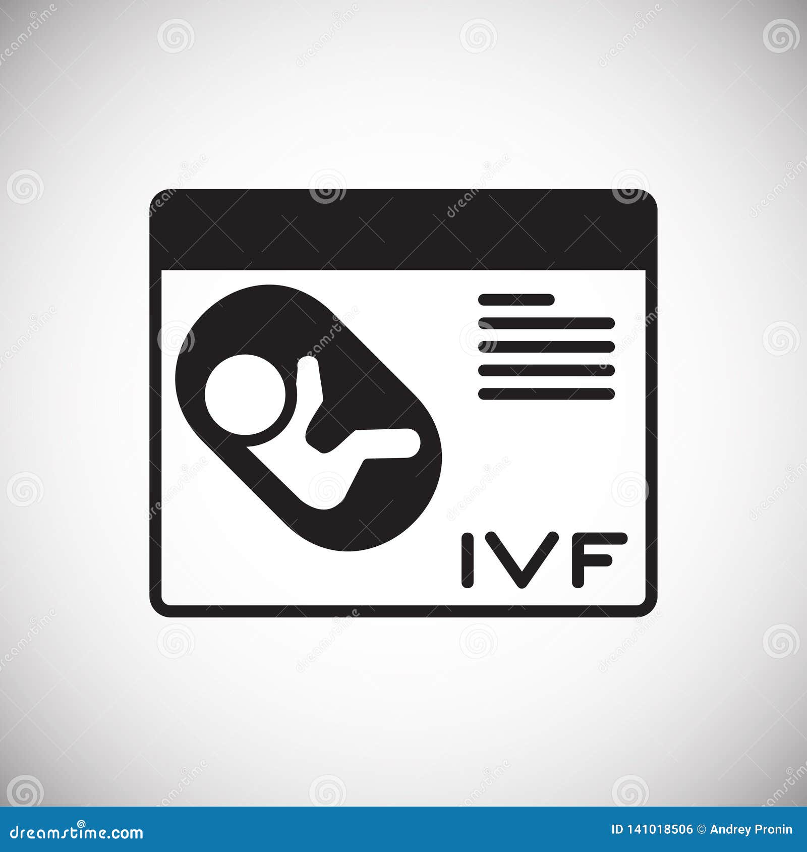 IVF Icon on Background for Graphic and Web Design. Simple Vector Sign ...
