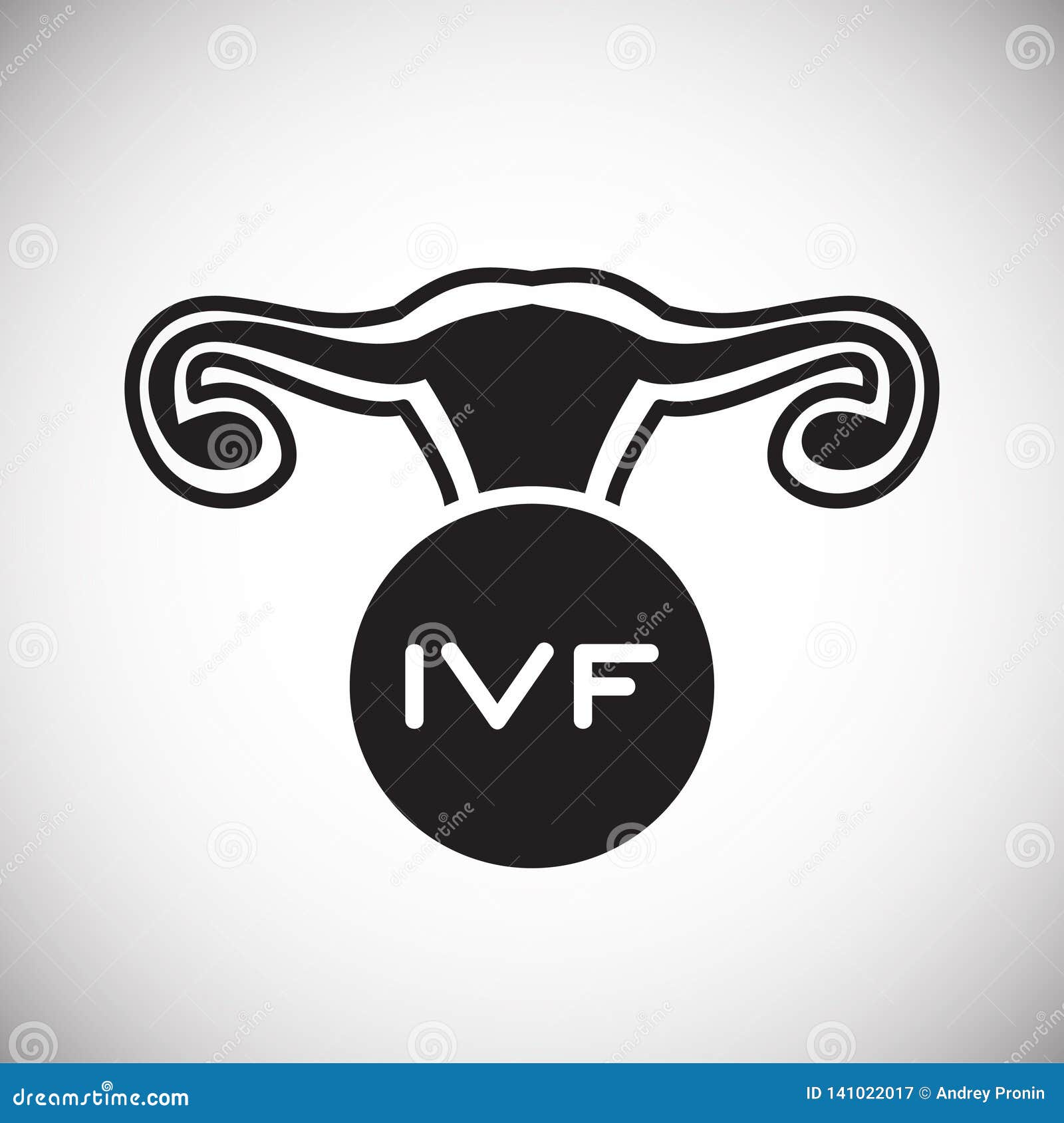 IVF Icon on Background for Graphic and Web Design. Simple Vector Sign ...