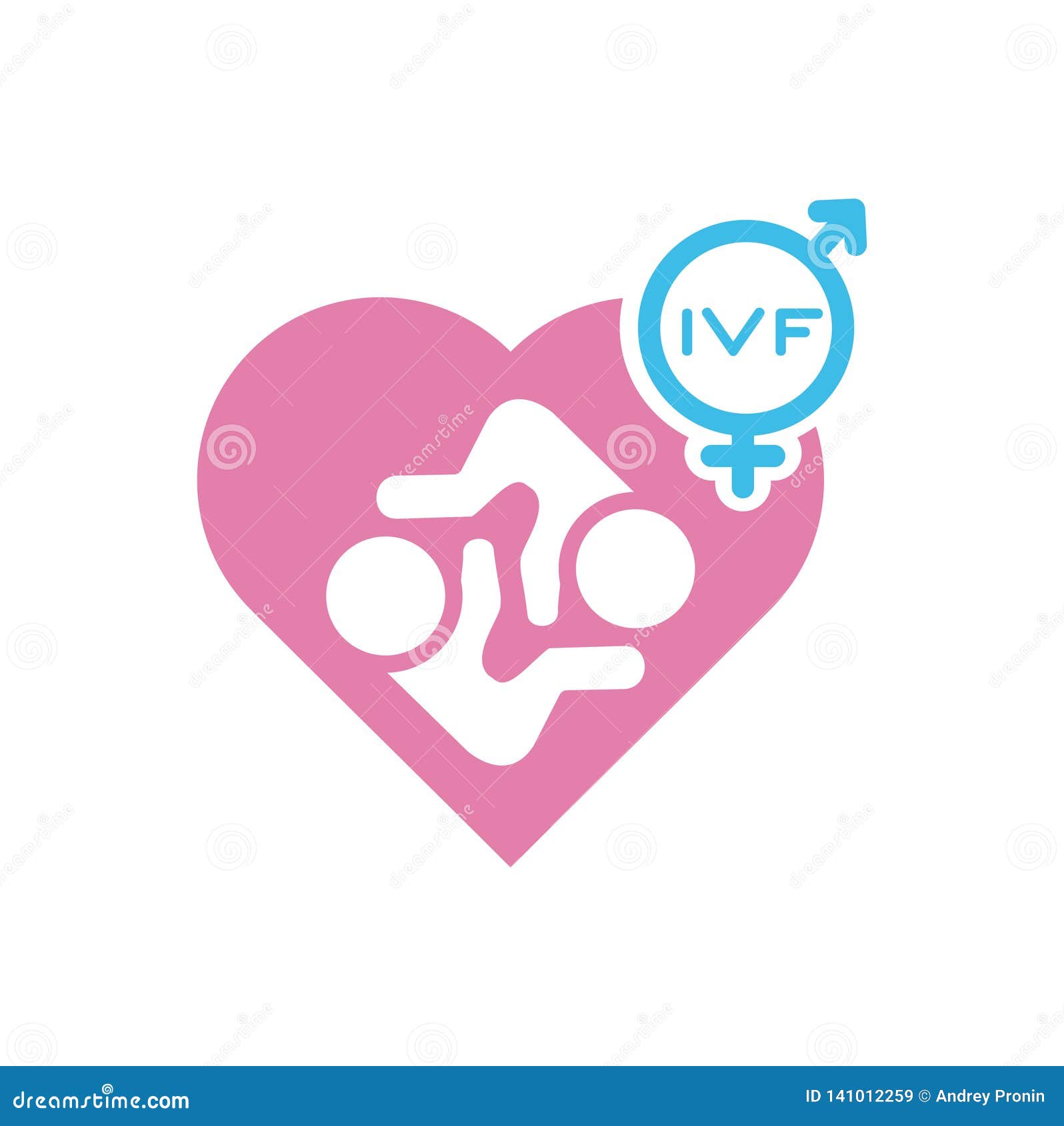 IVF Icon on Background for Graphic and Web Design. Simple Vector Sign ...