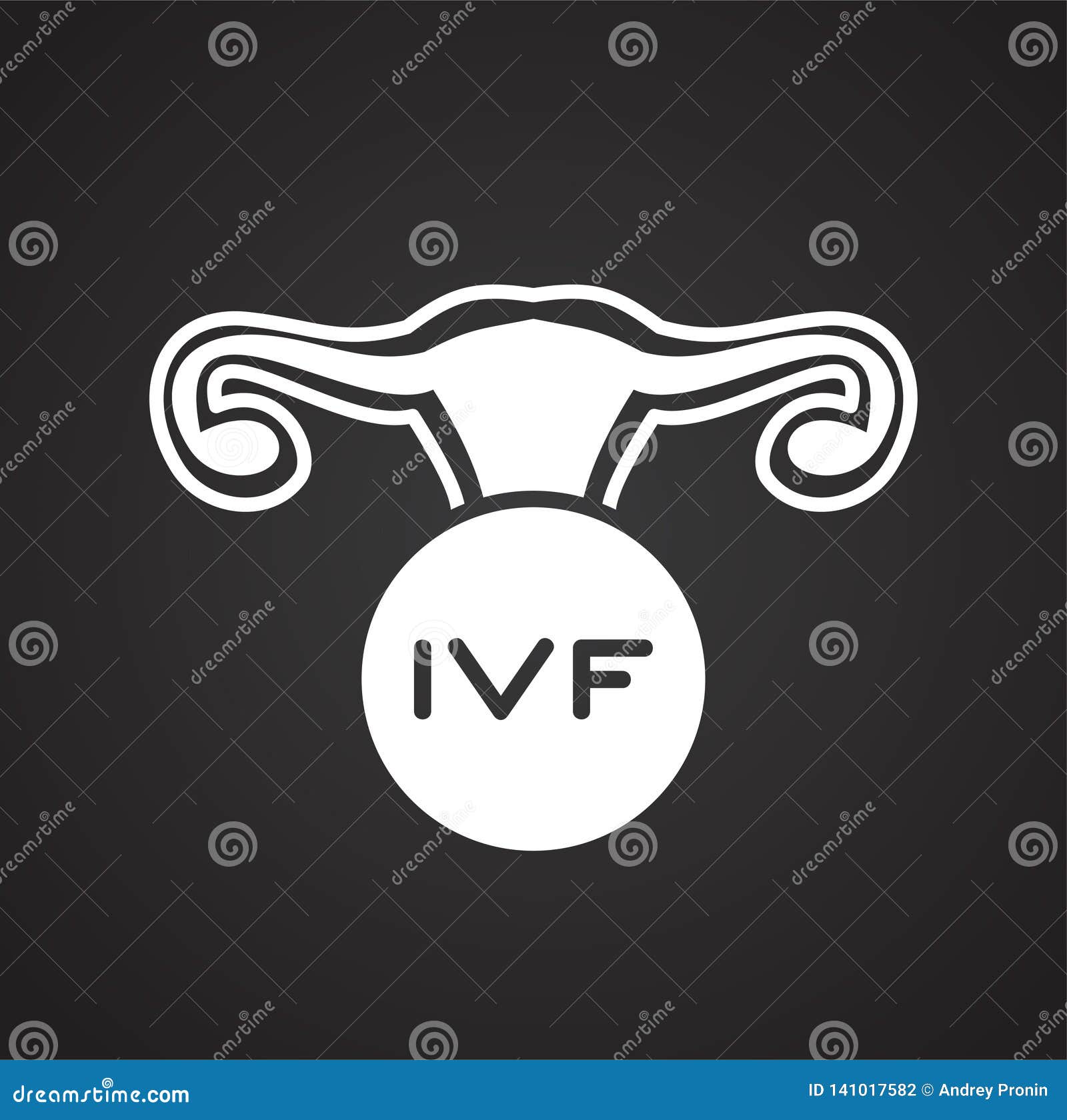 IVF Icon on Background for Graphic and Web Design. Simple Vector Sign ...