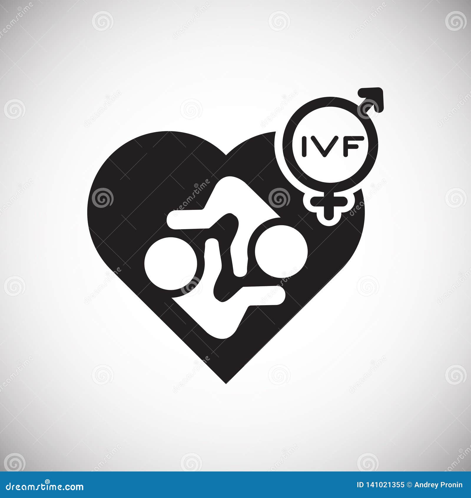 IVF Icon on Background for Graphic and Web Design. Simple Vector Sign ...