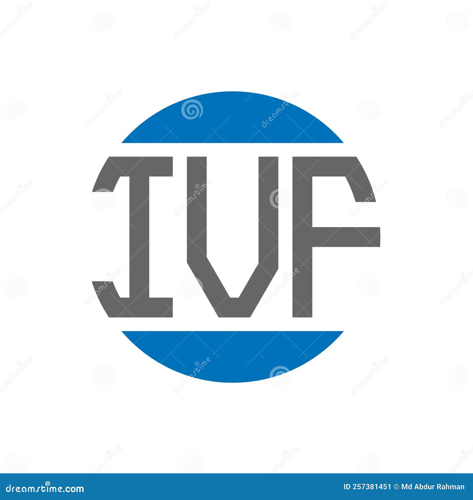 IVF Letter Logo Design on White Background. IVF Creative Initials ...