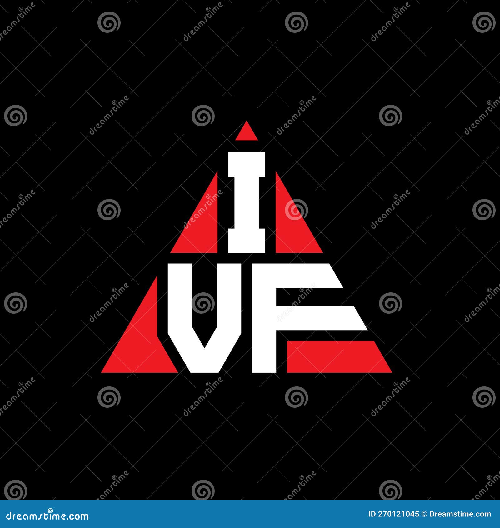 IVF Triangle Letter Logo Design with Triangle Shape. IVF Triangle Logo ...