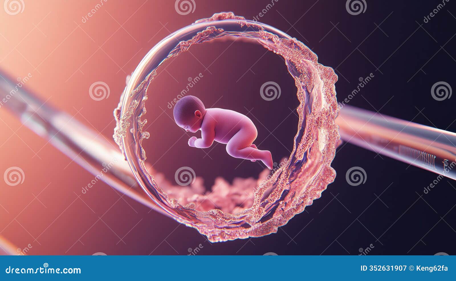 IVF Tube with Developing Embryo, Symbolizing Hope and New Beginnings ...