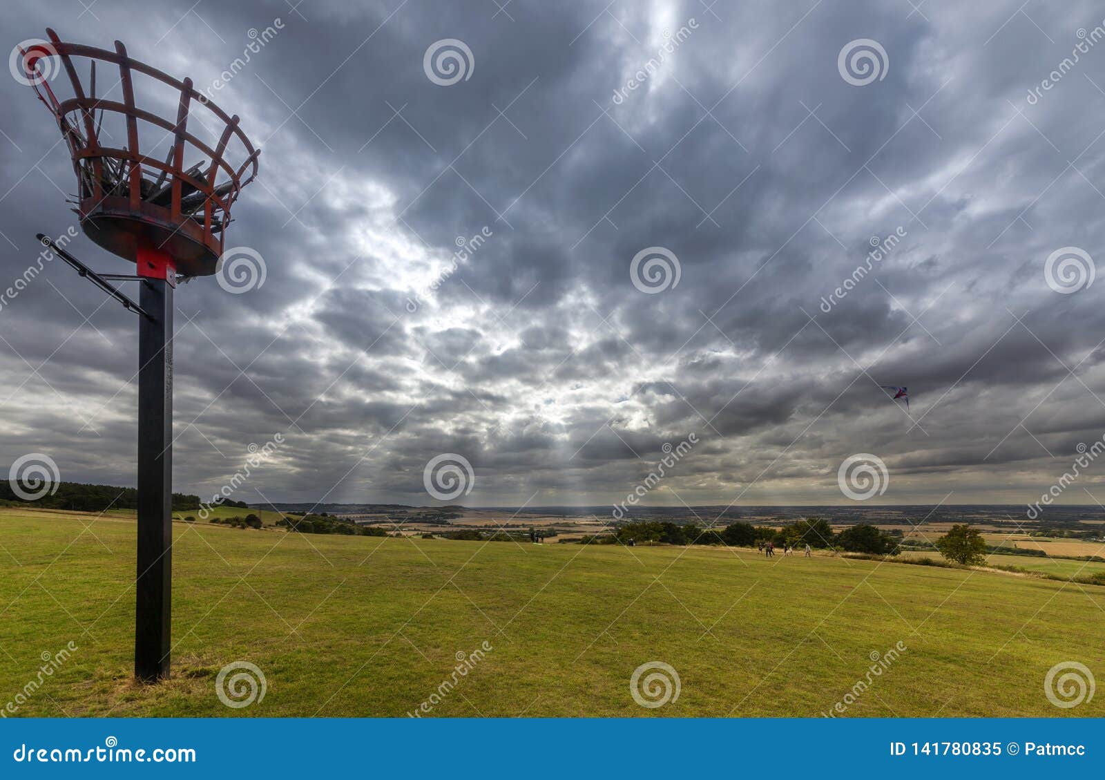 Ivinghoe Beacon on the Chiltern Hills.England. Stock Image - Image of ...