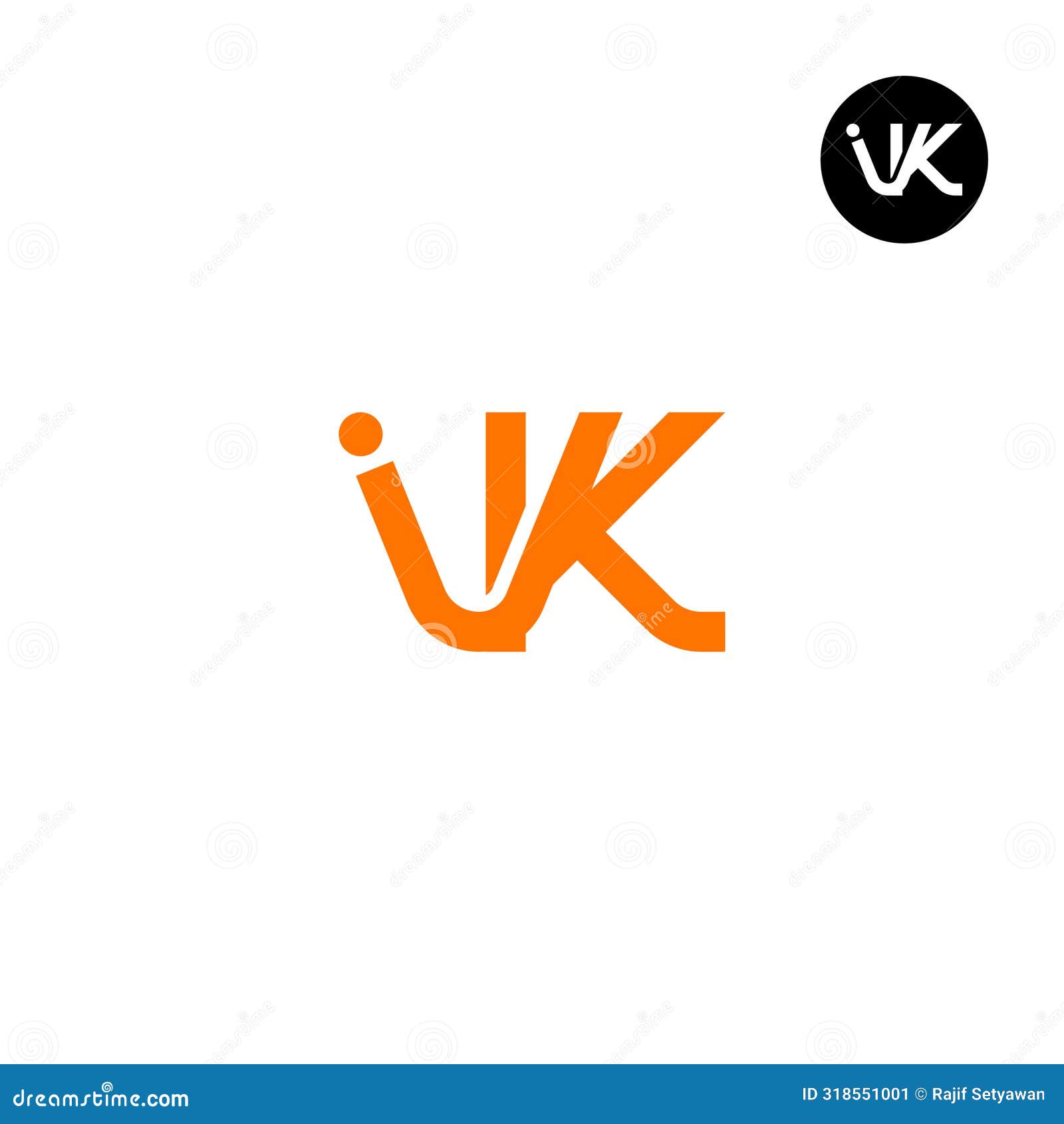 IVK Logo Letter Monogram Design Stock Illustration - Illustration of ...